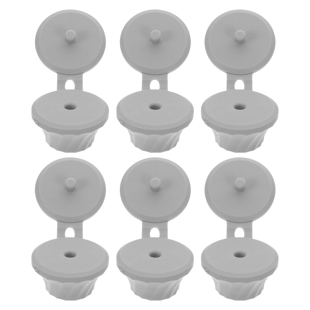 FRCOLOR 6pcs Flip-Top Shampoo Cap Emptying Bottle Cap Lotion Bottle ...