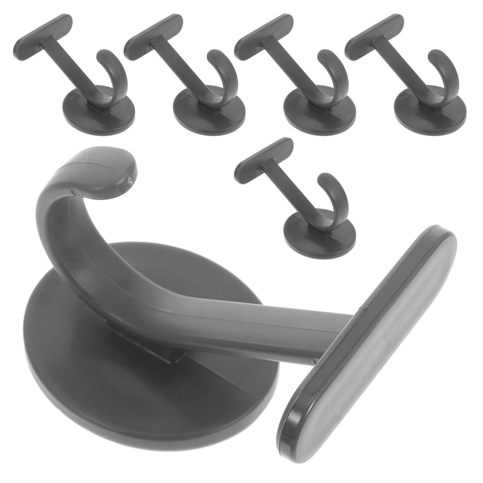 FRCOLOR 6pcs Heavy Duty Adhesive Wall Hooks For Hats Bags And Towels No ...
