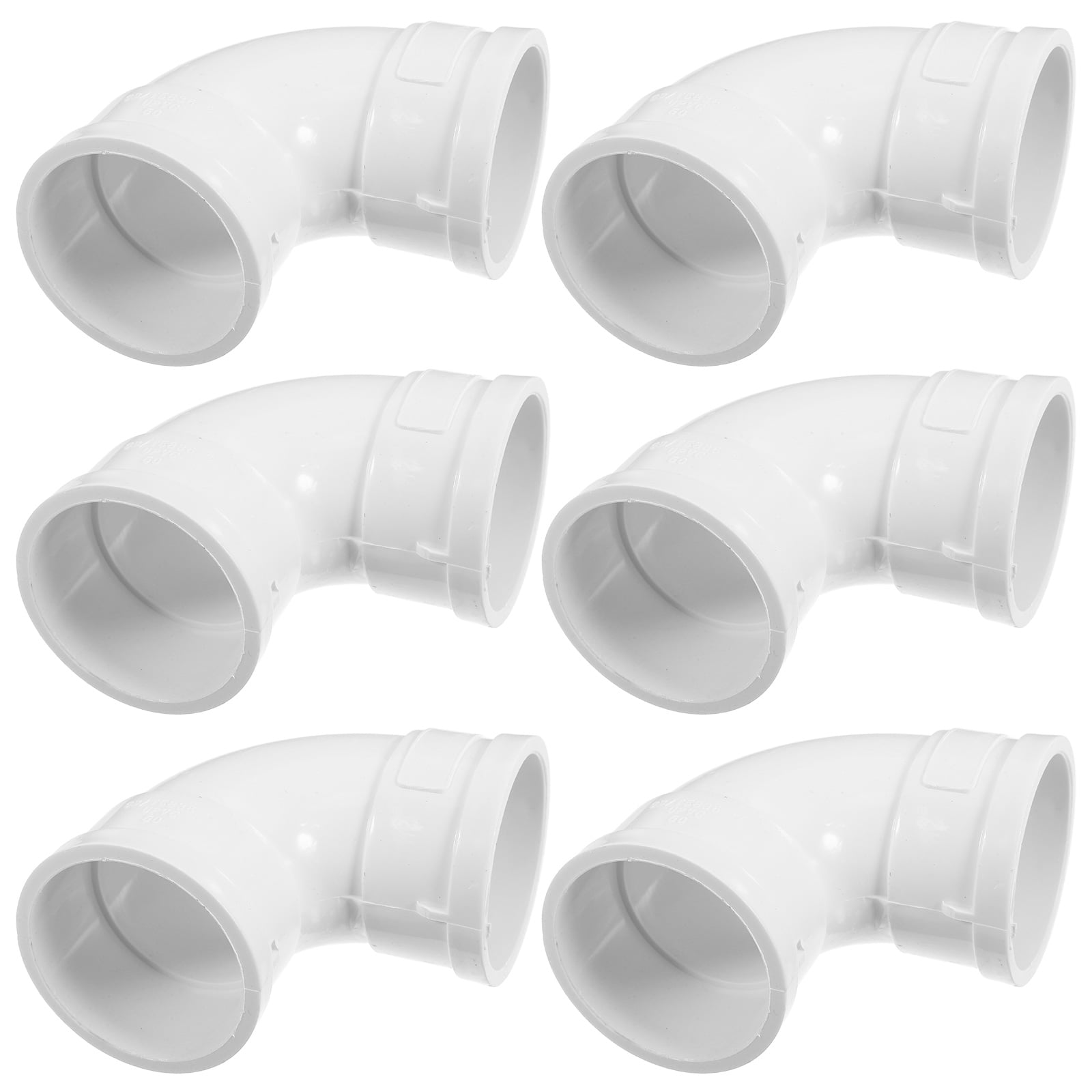FRCOLOR 6pcs Indoor Water Pipe Elbow Fitting Water Drainage Pipe Elbow ...