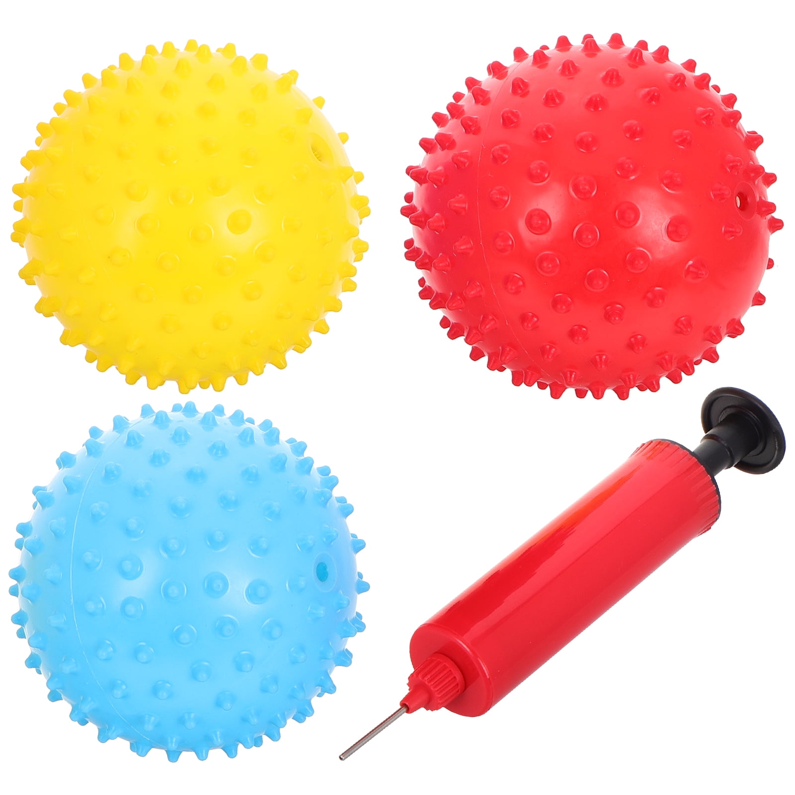 FRCOLOR 6pcs Knobby Balls Sensory Ball With Pump Spiky Balls For ...