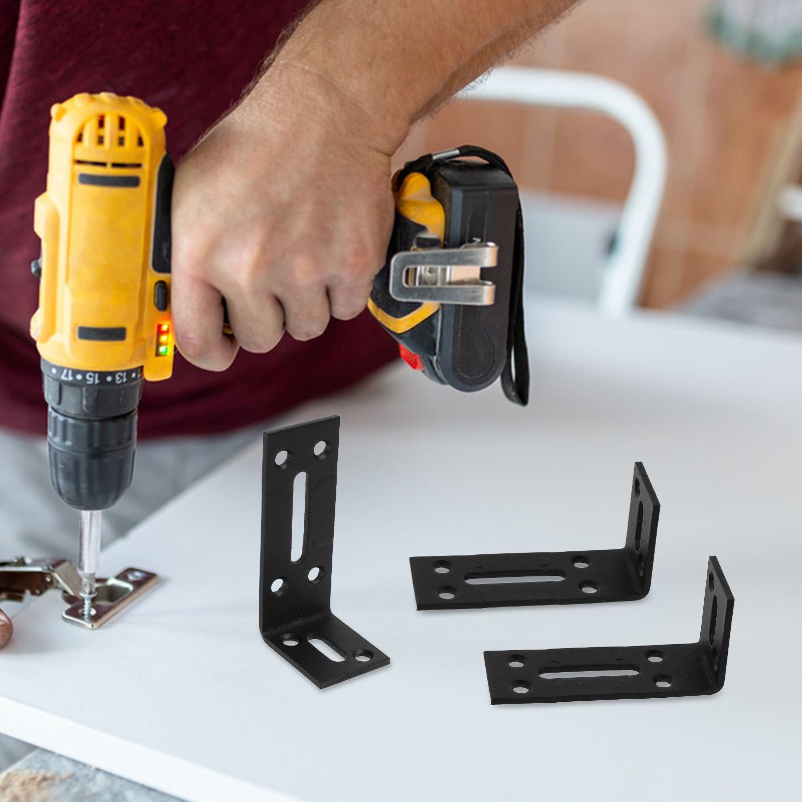 FRCOLOR 6pcs L-Shape Corner Brace Bracket Right Angle Bracket 90 Degree ...