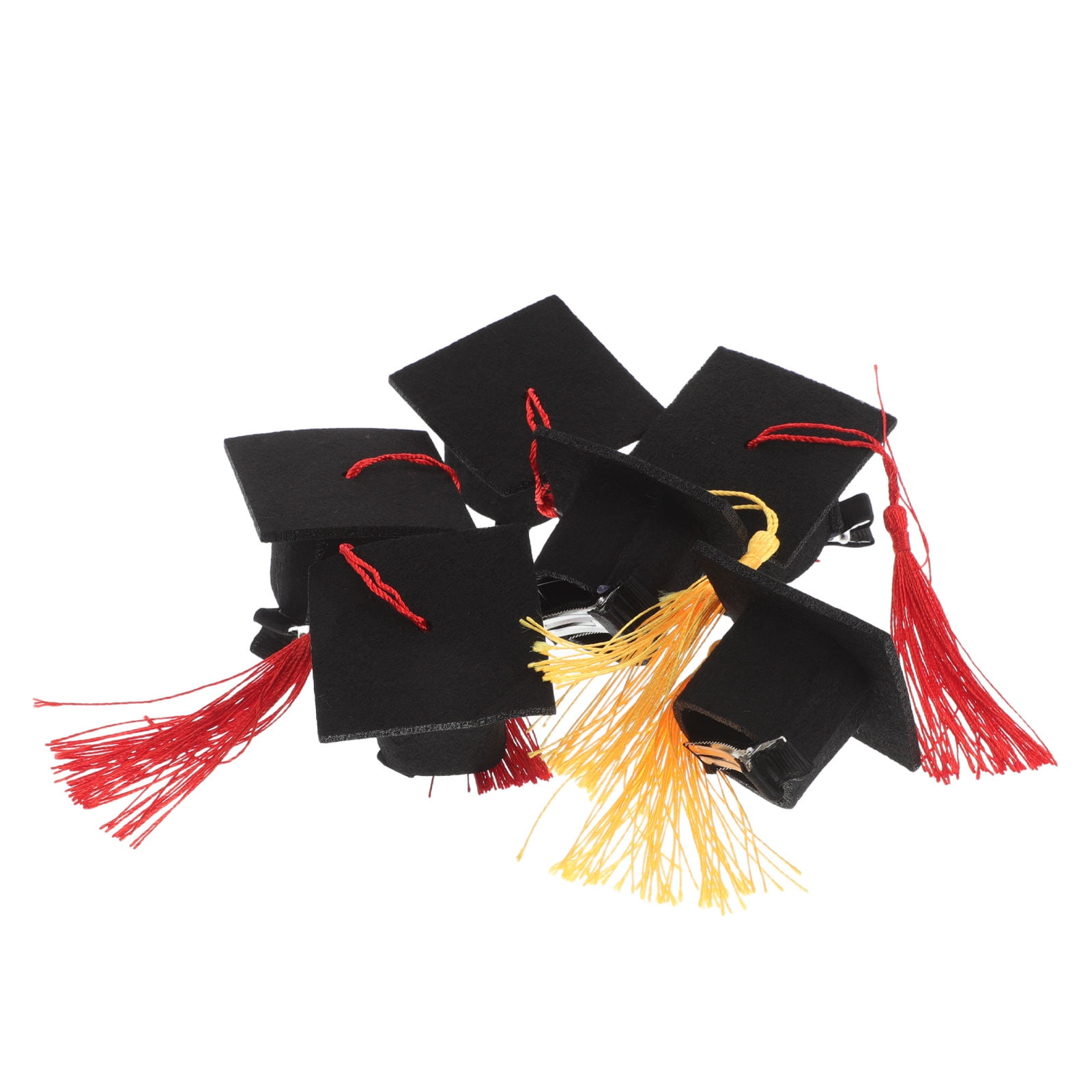 FRCOLOR 6pcs Mini Graduation Hat Hair Clips Graduation Hair Clips For ...