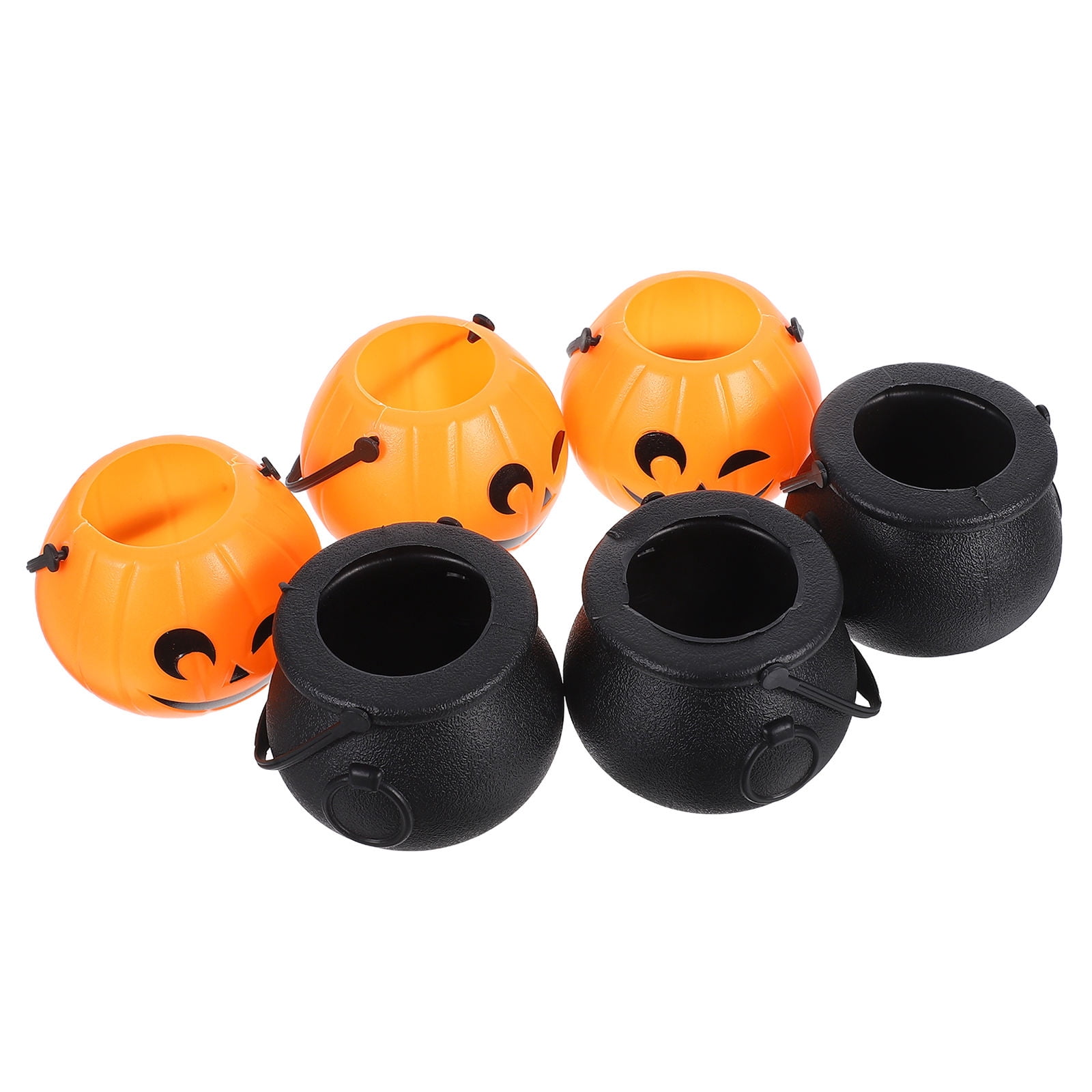 FRCOLOR 6pcs Mini Halloween Pumpkin Candy Buckets Portable Trick Or ...