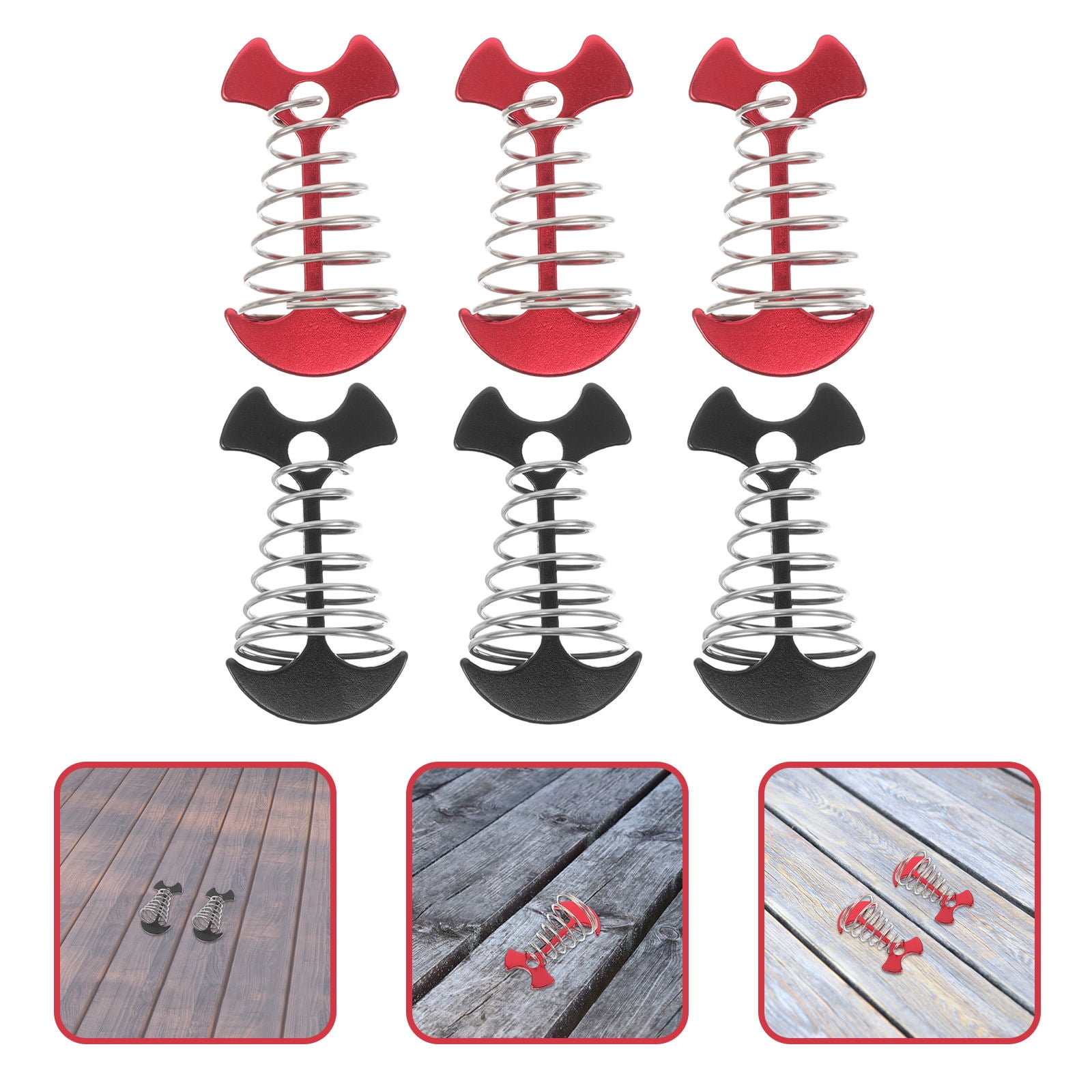 FRCOLOR 6pcs Outdoor Plank Tent Camping Accessories Aluminum Alloy ...