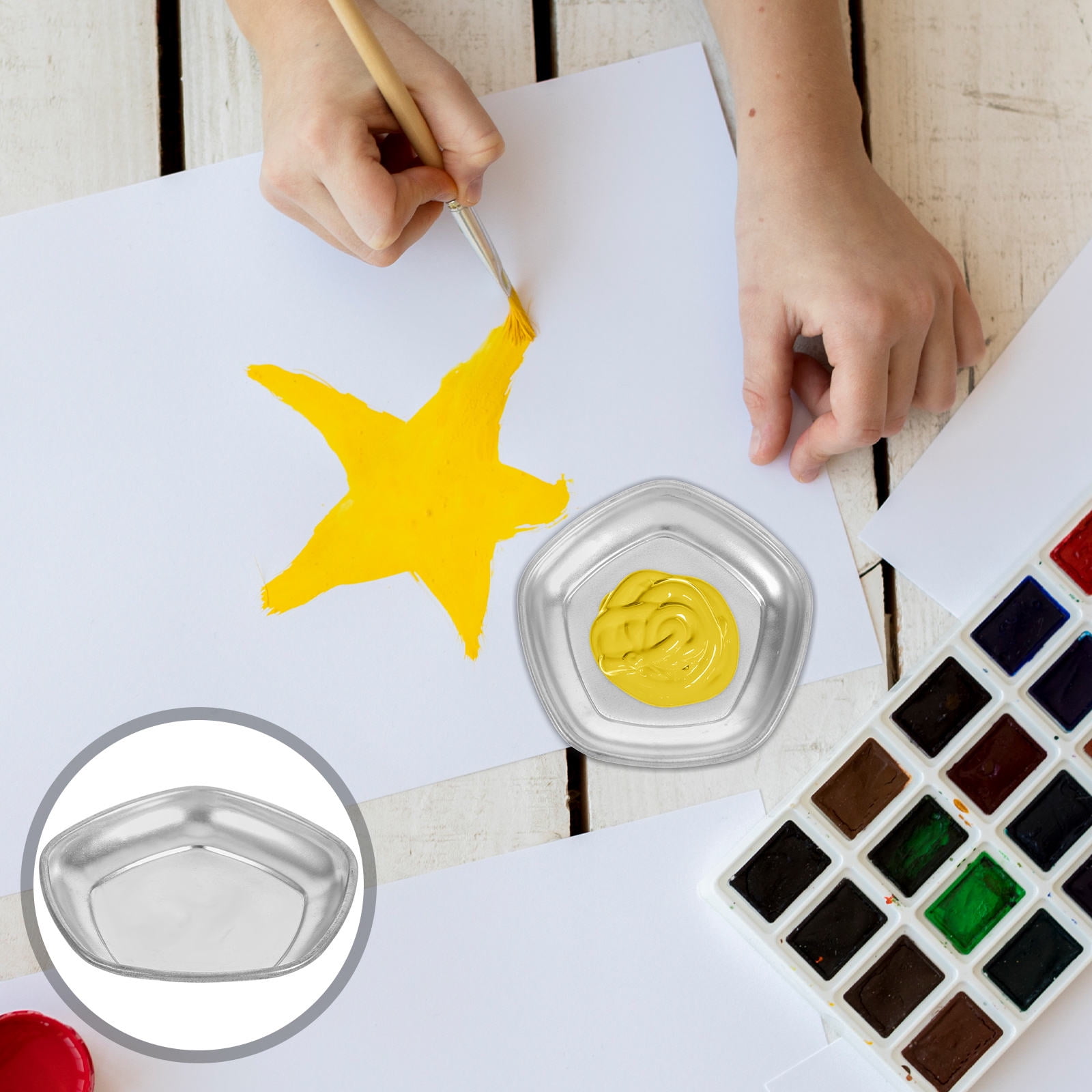 FRCOLOR 6pcs Paint Mixing Palette Watercolor Paint Mixing Palette Trays ...