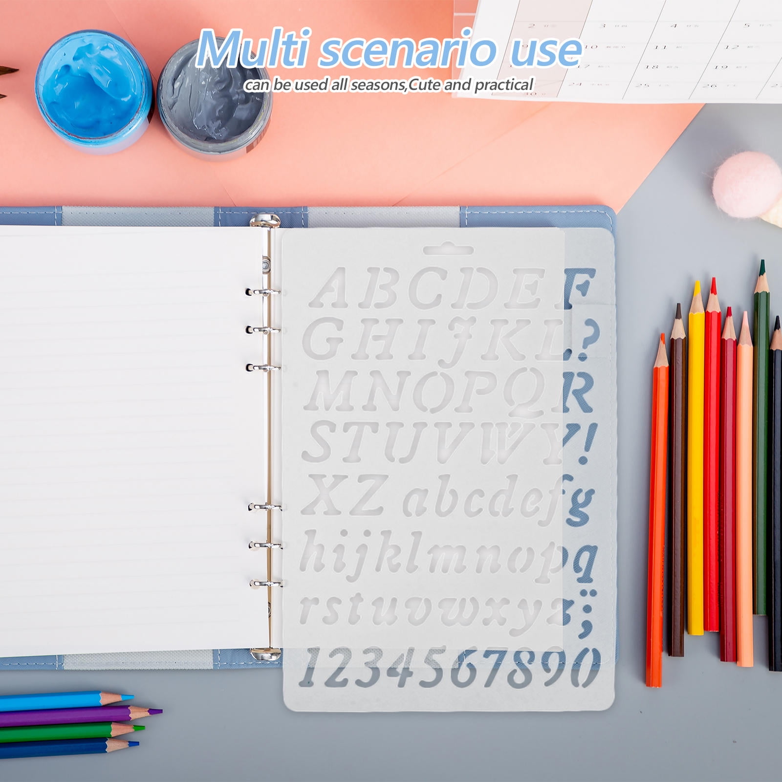 FRCOLOR 6pcs Plastic Letter Stencils Alphabet Templates For Painting ...