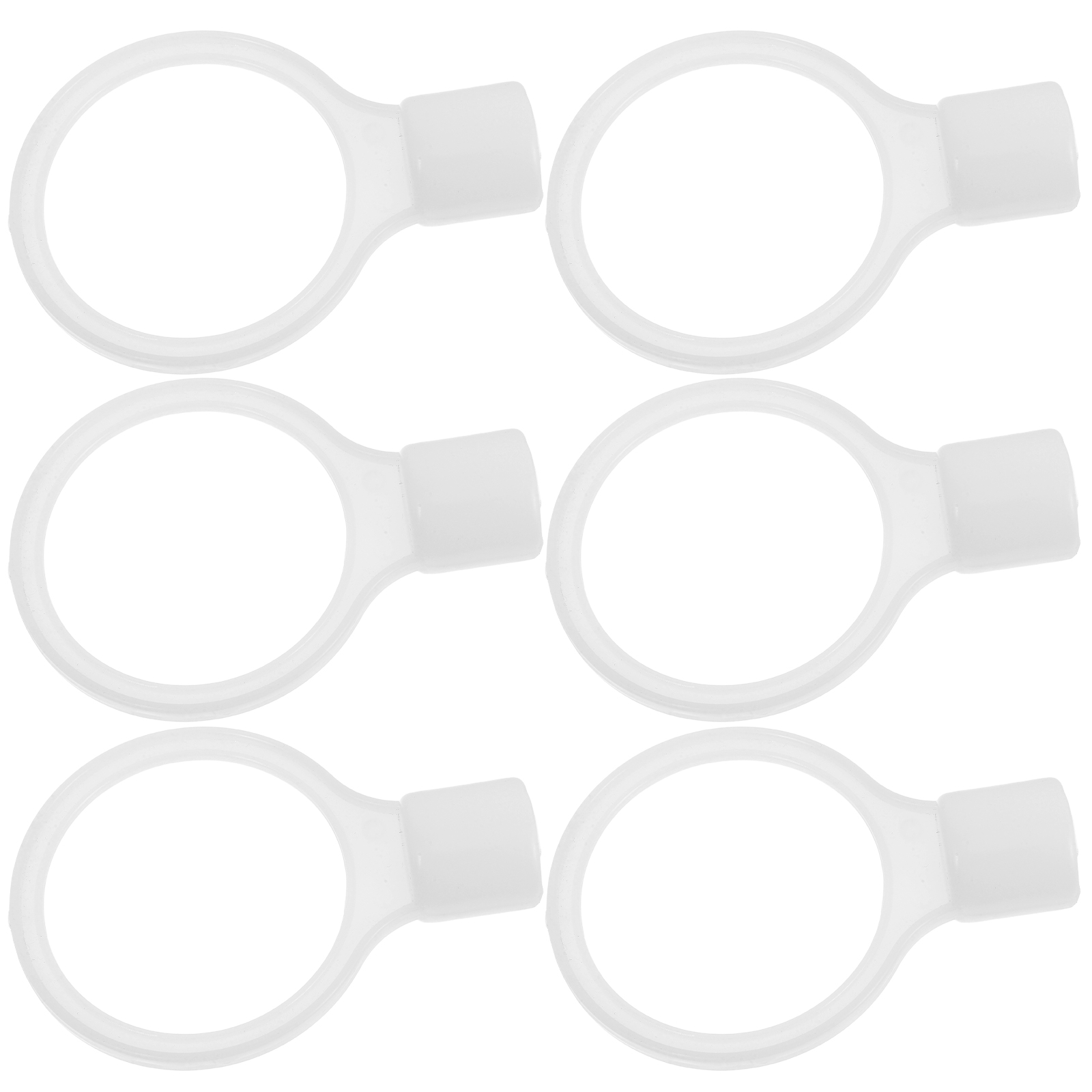 FRCOLOR Flexible PVC Traffic Cone Connectors 6pcs Black for Stable and ...