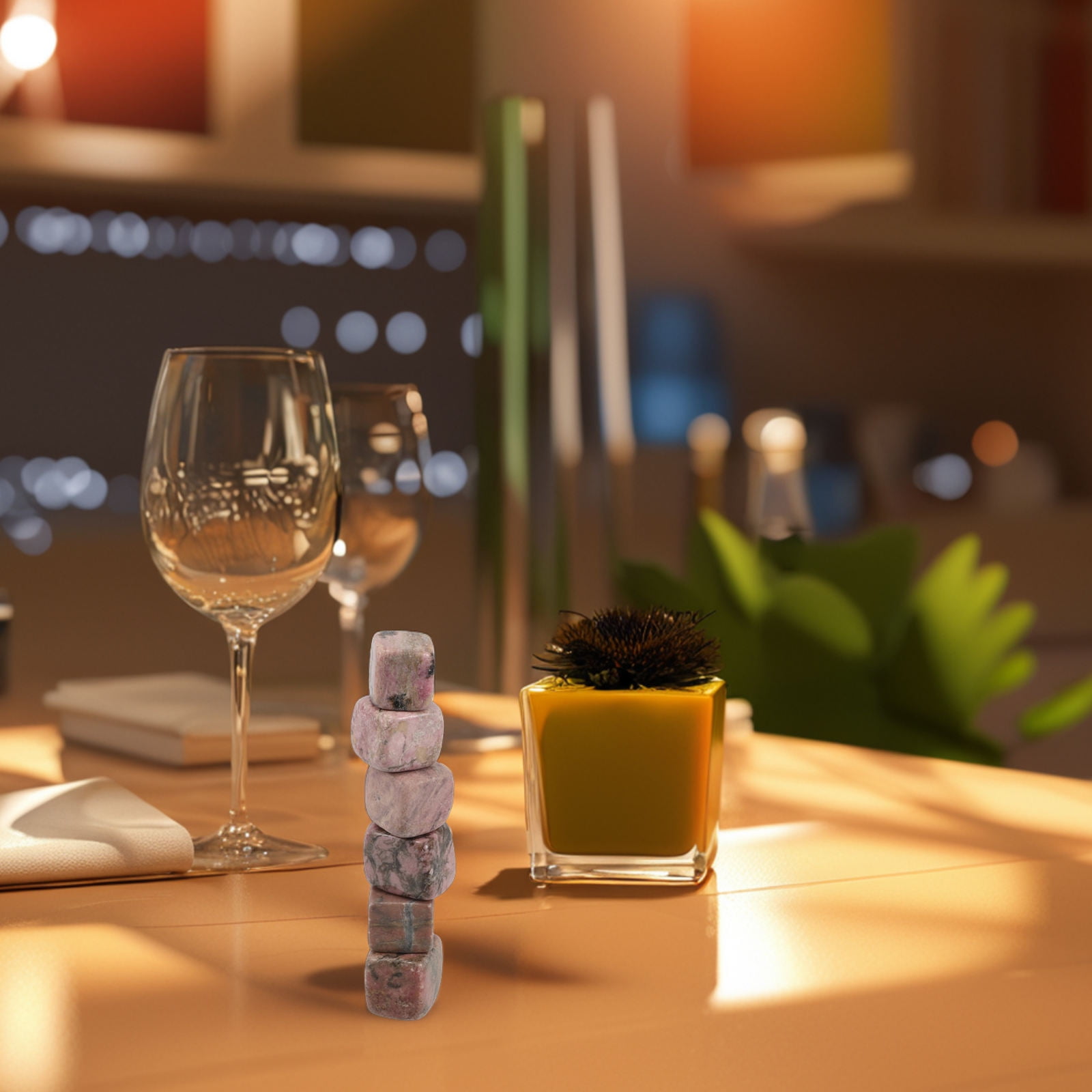 FRCOLOR 6pcs Whiskey Drink Coolers Reusable Beverage Stones Whiskey ...