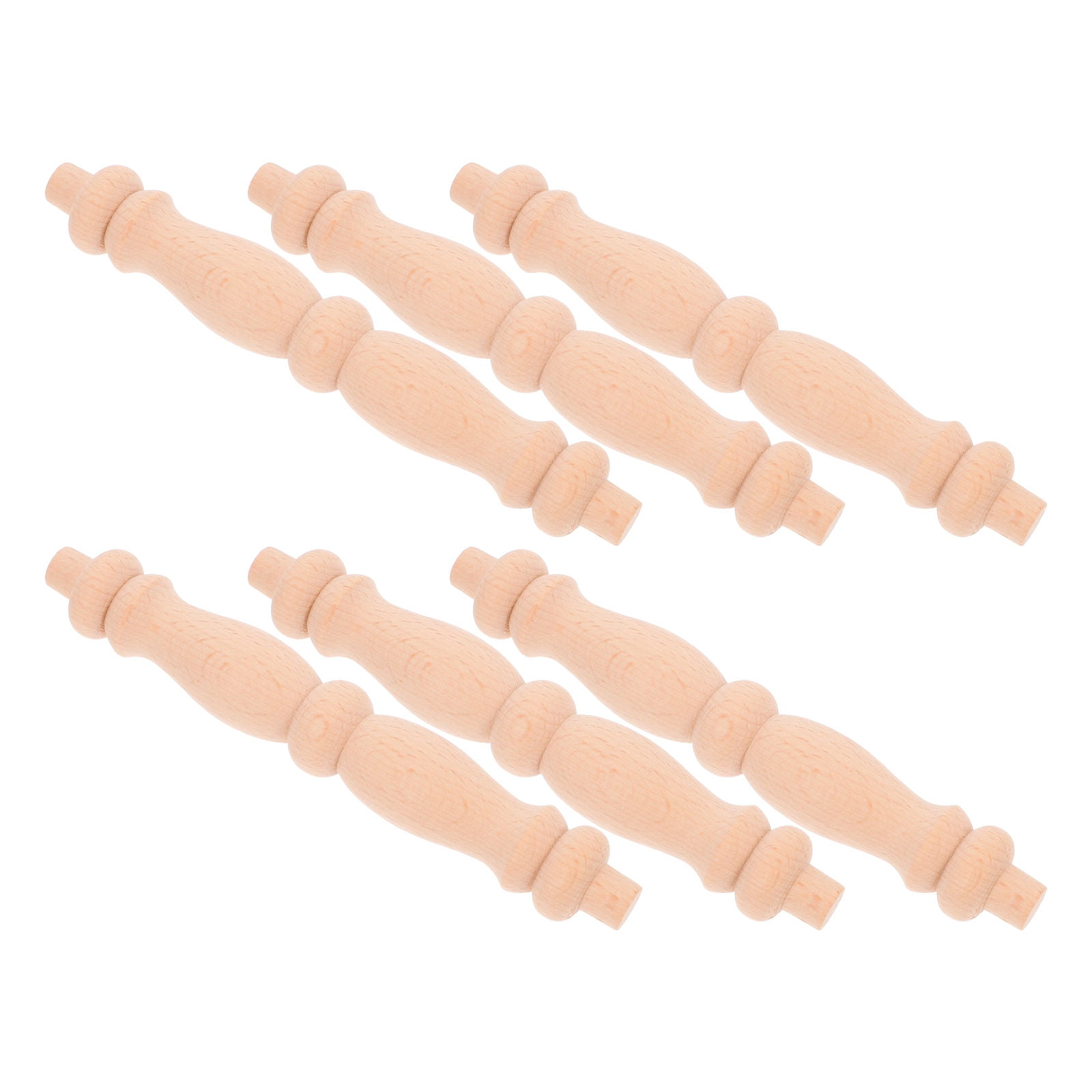 FRCOLOR 6pcs Wooden Baluster Spindles Unpainted Baluster Spindles ...