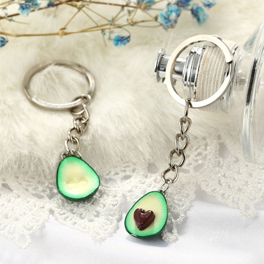 FRCOLOR 7 .6x2.9cm Cartoon Key Ring Avocado Keychain for Any Occasion ...