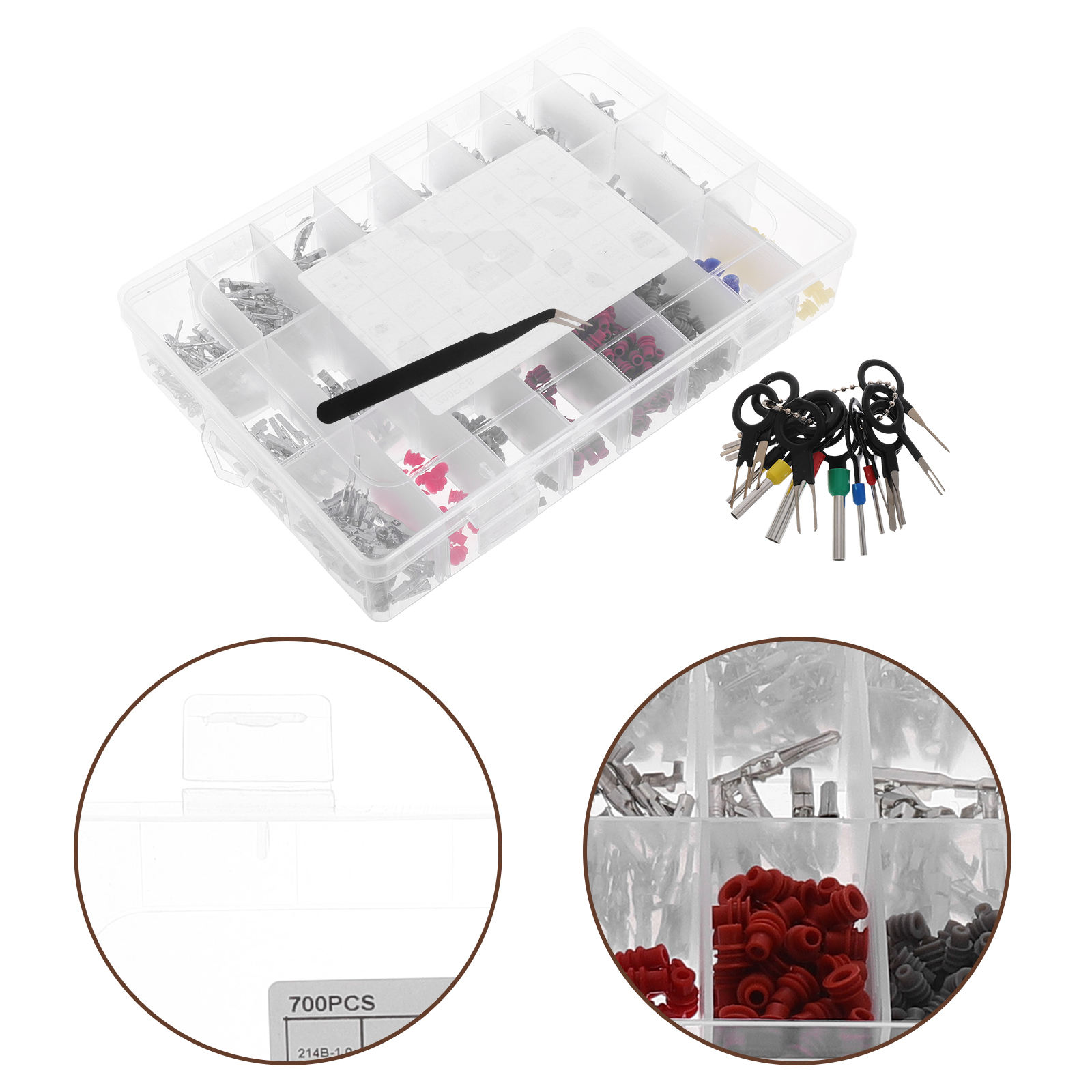 FRCOLOR 700pcs Crimp Terminal Set Electrical Pin Connectors Wiring ...