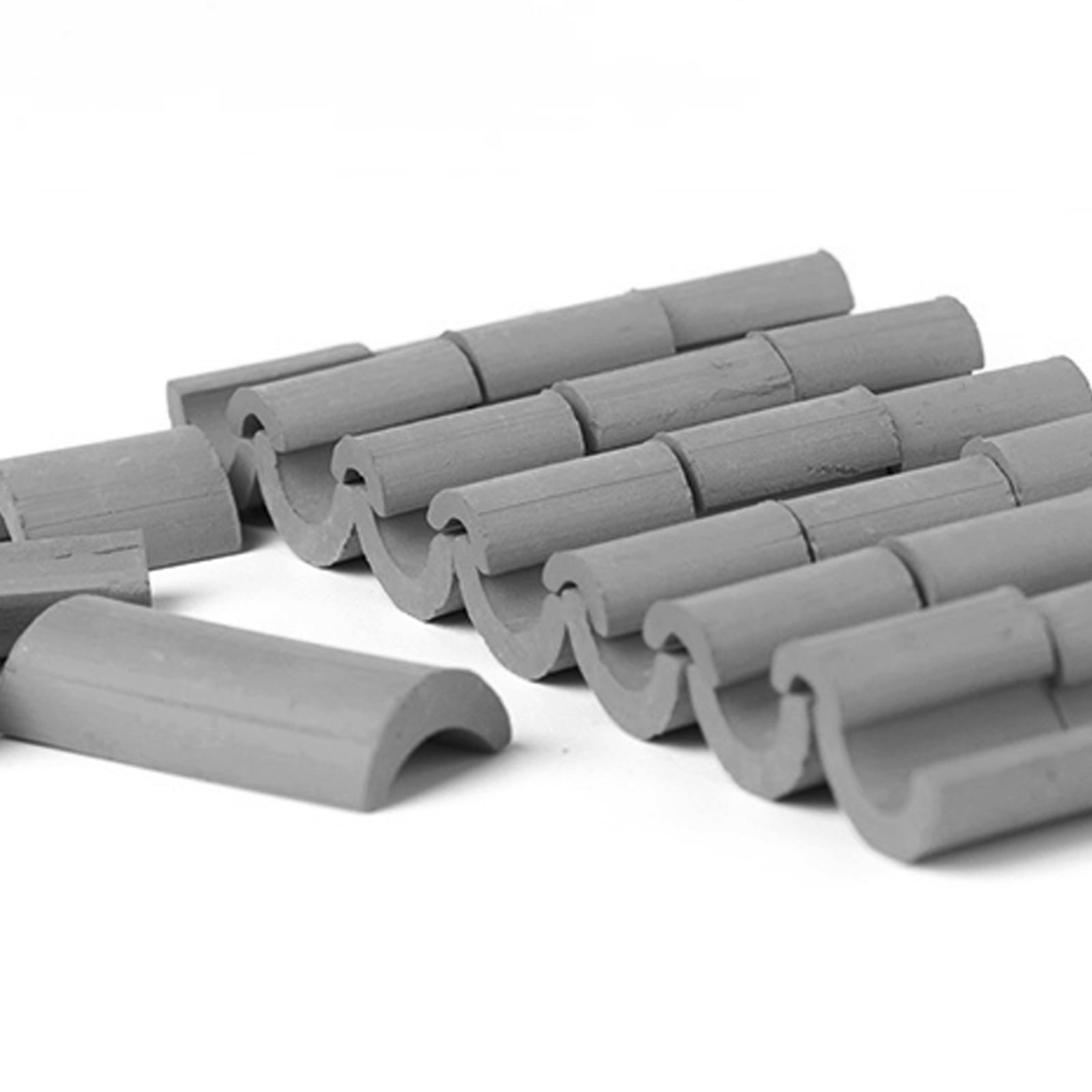 FRCOLOR 70Pcs Realistic Small Roof Tiles Models Grey for Sand Table and ...
