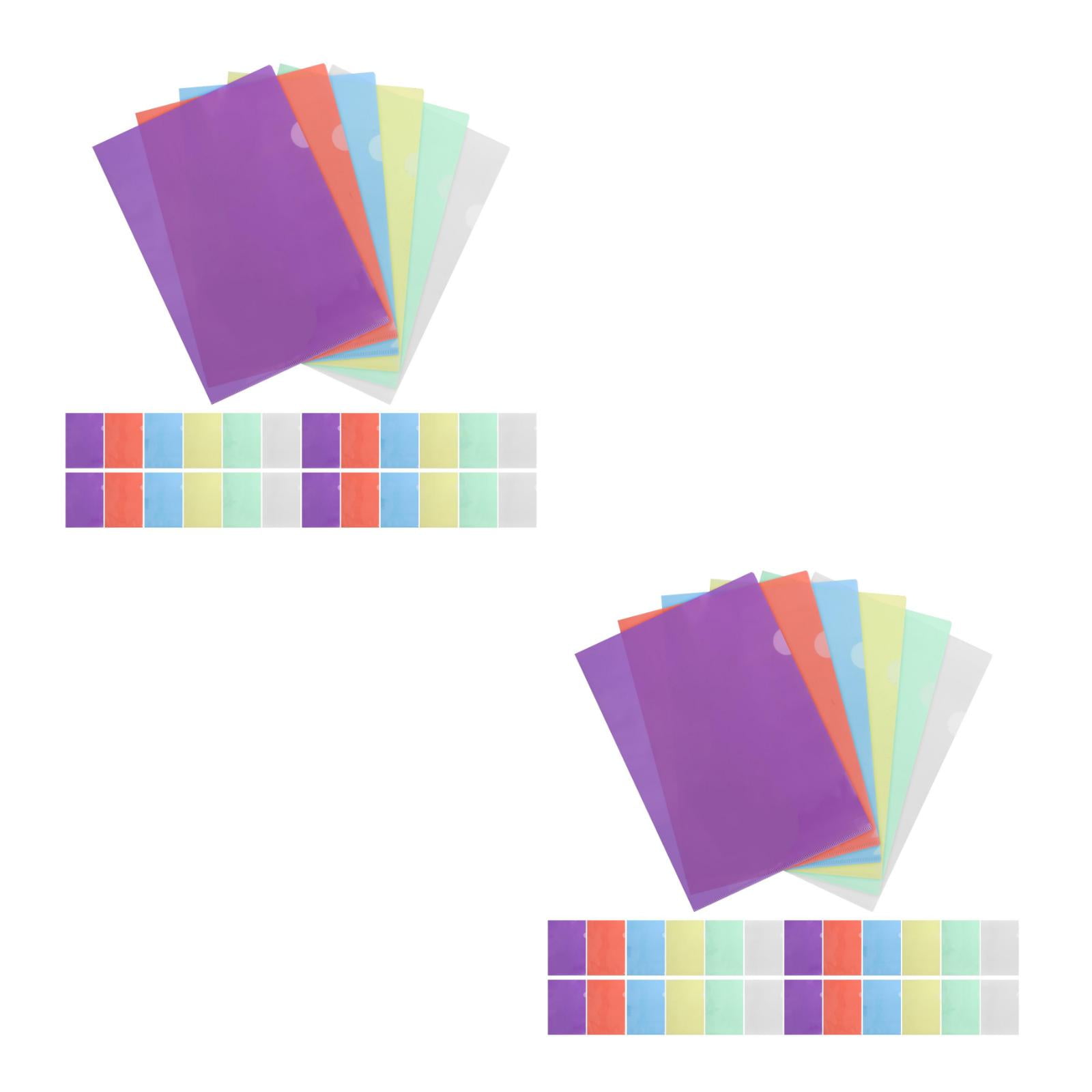 FRCOLOR 72 pcs Clear Document Folders A4 Project Pockets Letter Size ...