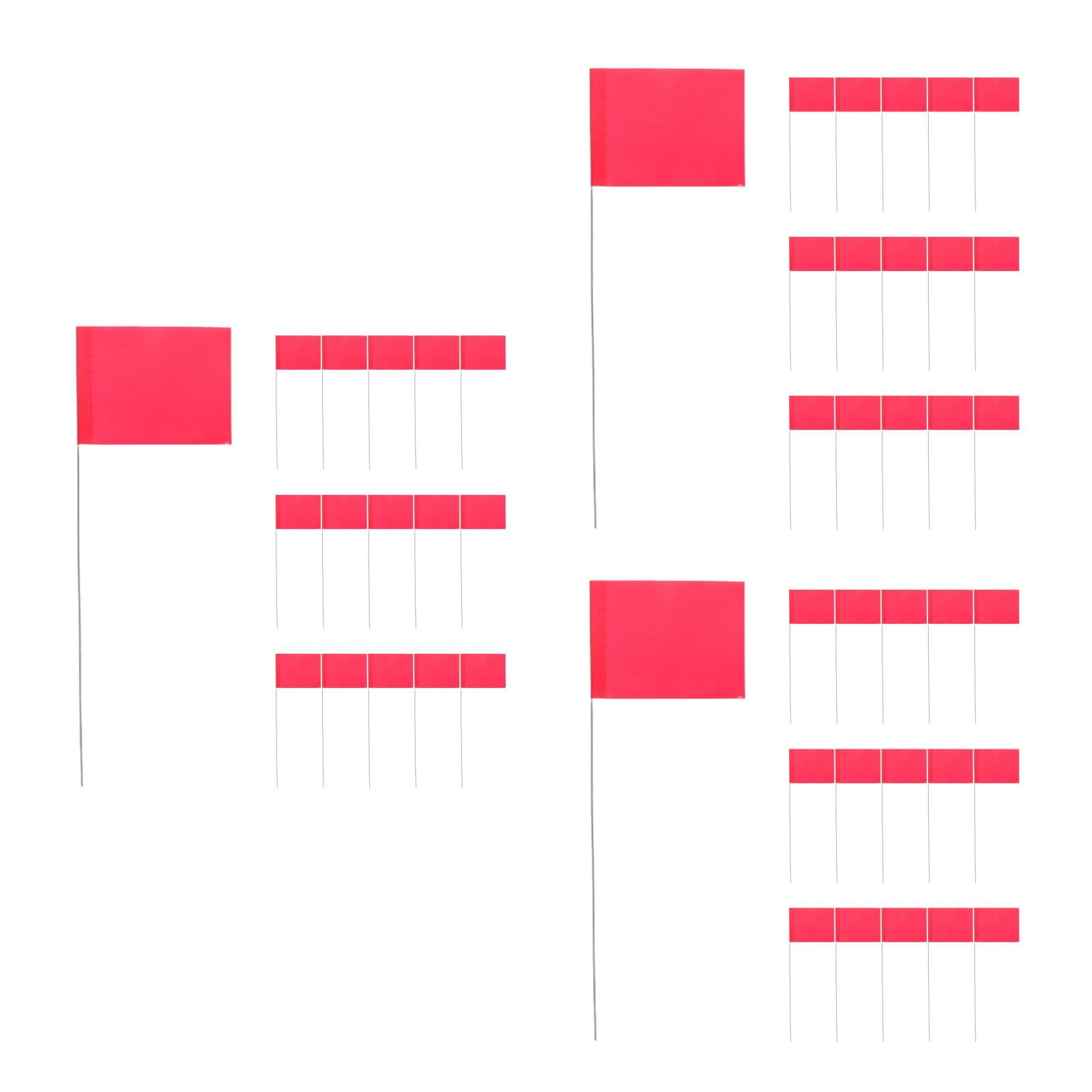 FRCOLOR 72 pcs Landscaping and Surveying Marking Flags with Stainless ...