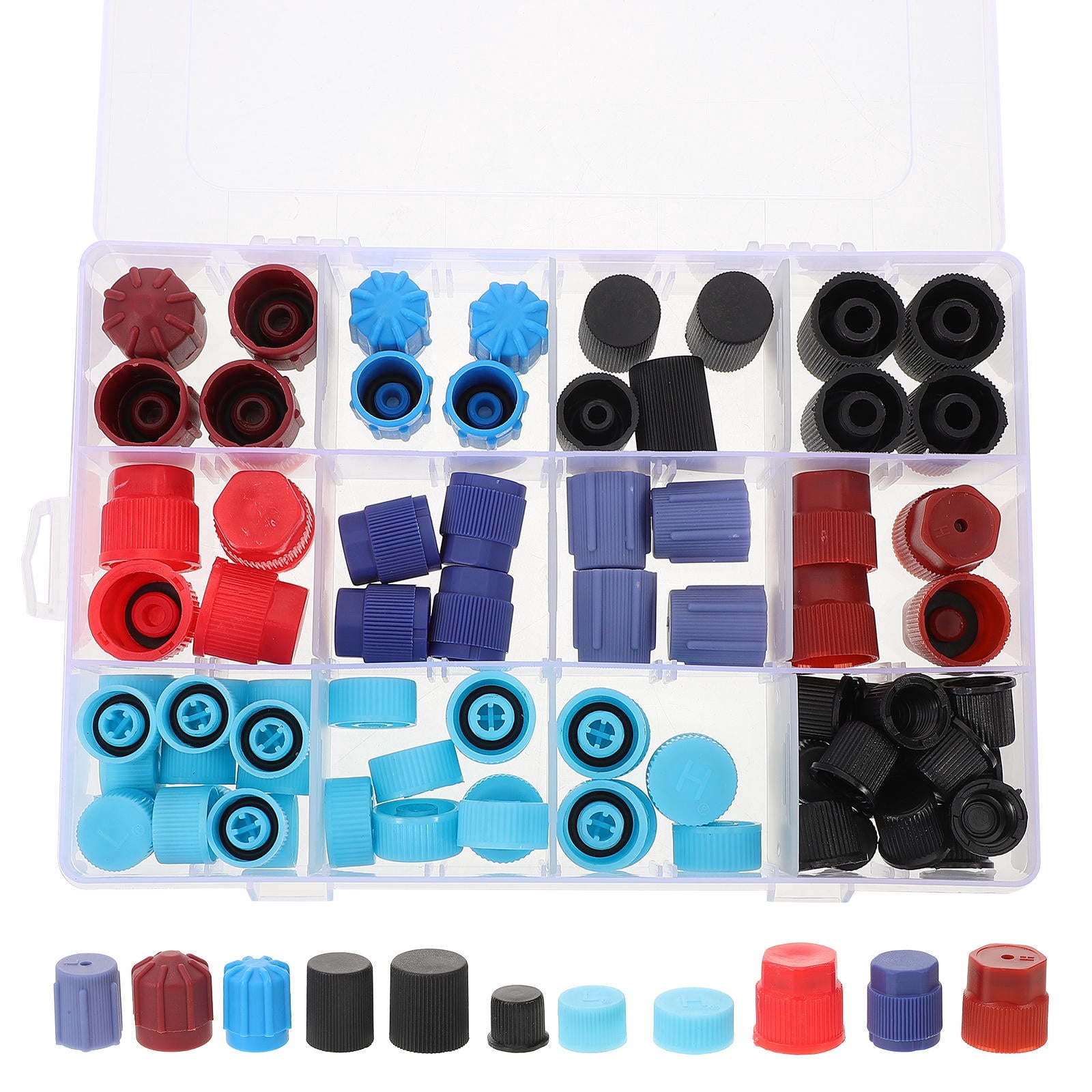 FRCOLOR 77pcs Vehicle Ac Valve Core Caps Air Conditioner Valve Core ...