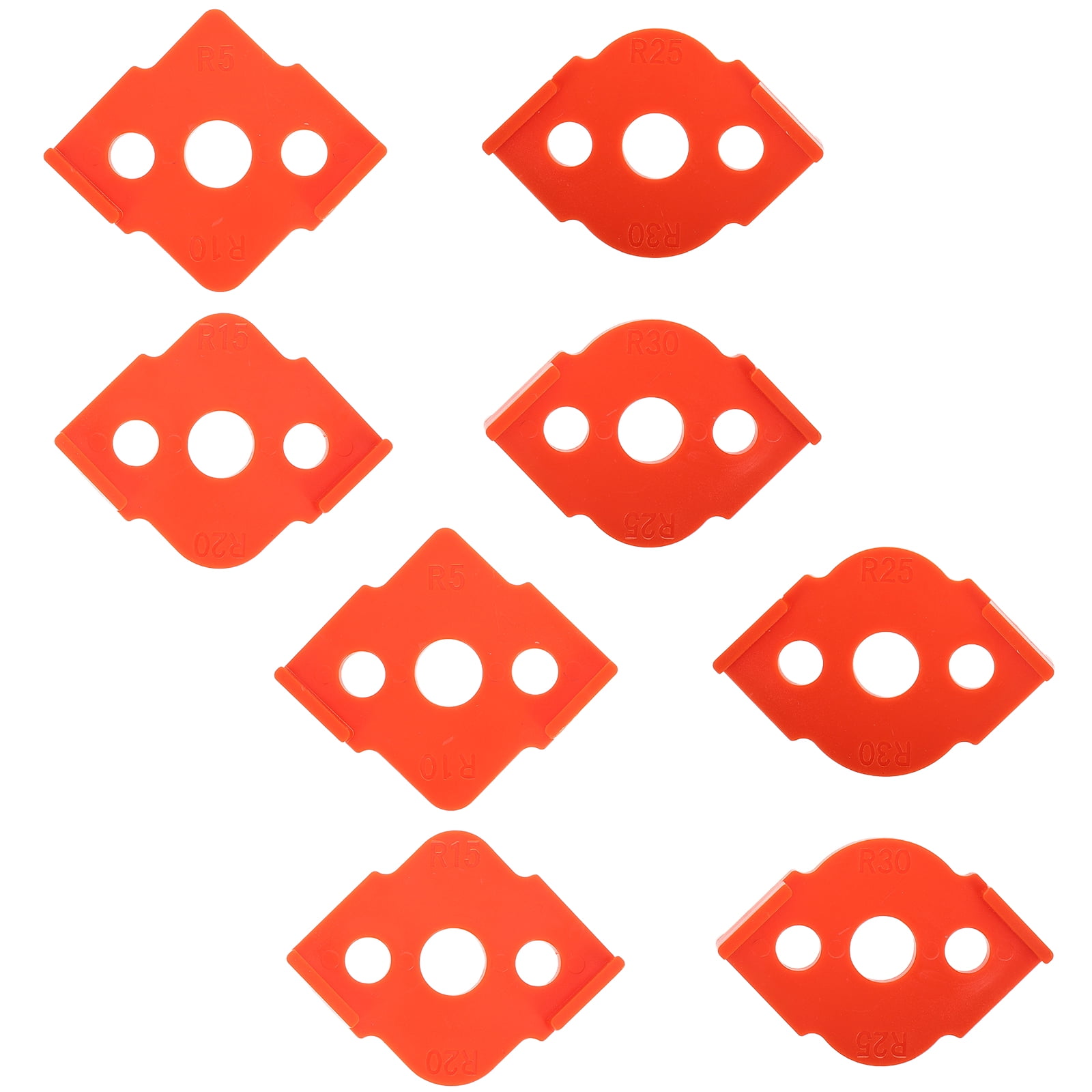 FRCOLOR 8 PCS Radius Router Corner Templates Jig Bracket Round Handrail ...