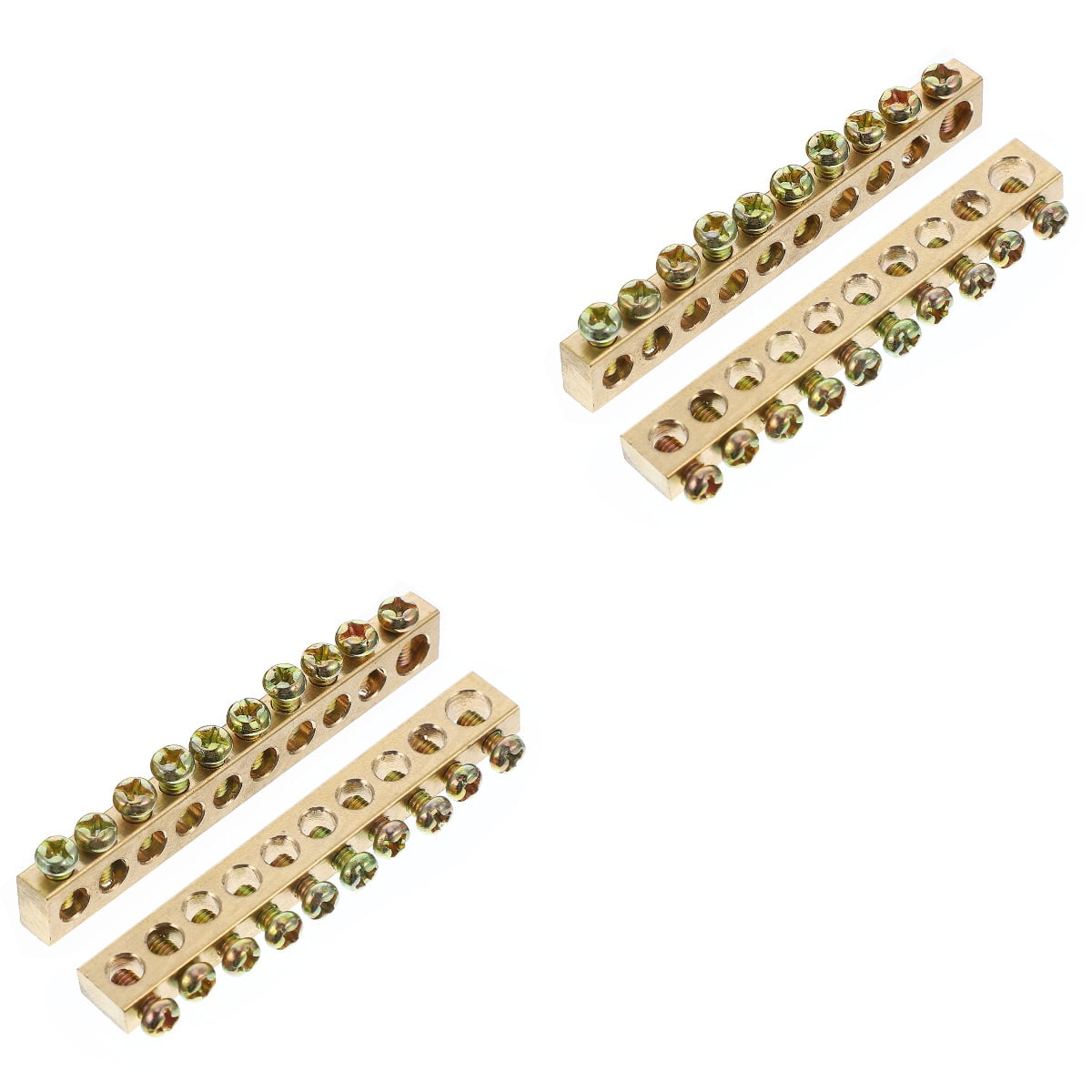 FRCOLOR 8 Pcs 10 Hole Terminal Ground Bar Electrical Distribution Wire ...