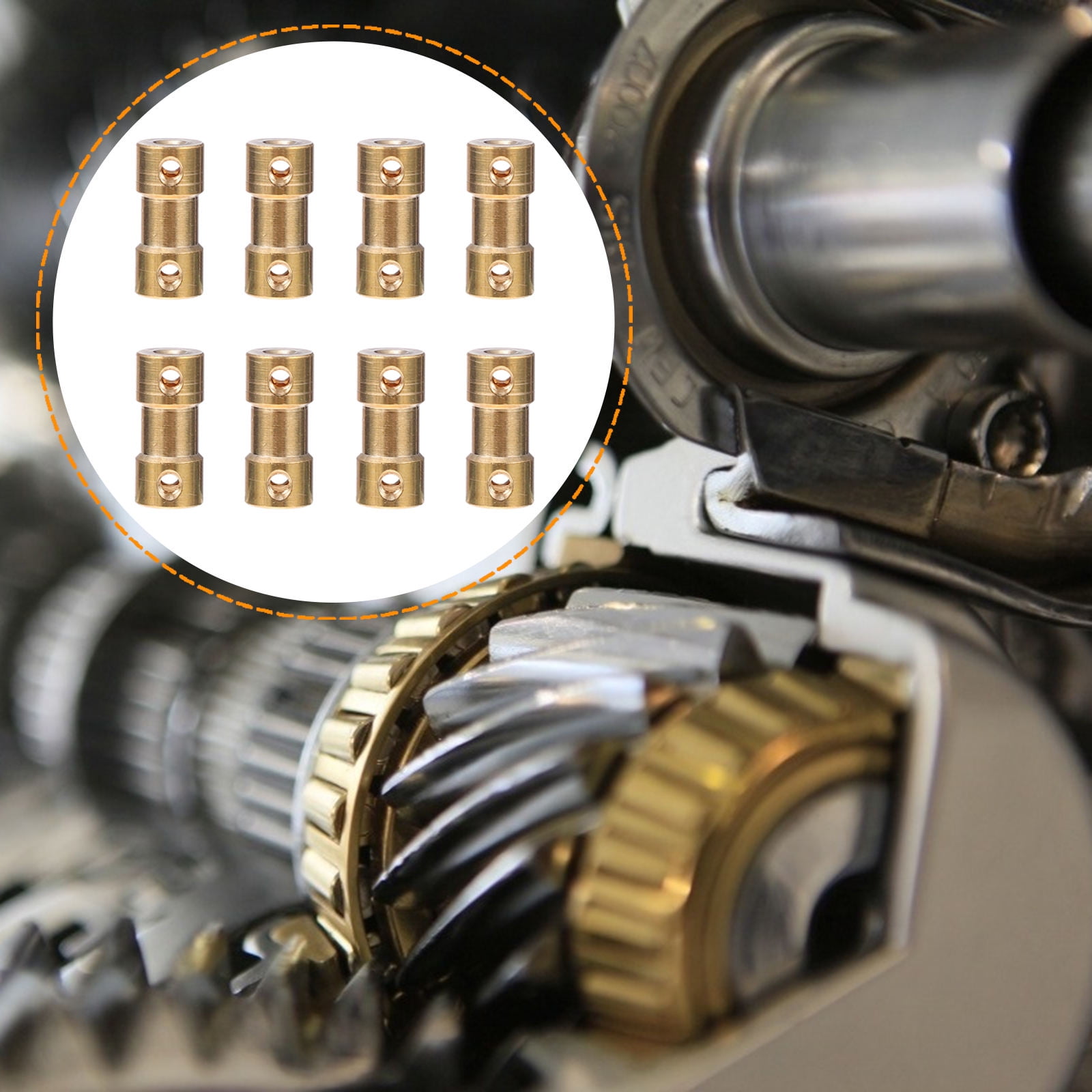 FRCOLOR 8 Pcs Adjustable Brass Coupling RC Model Motor Shaft Extension ...