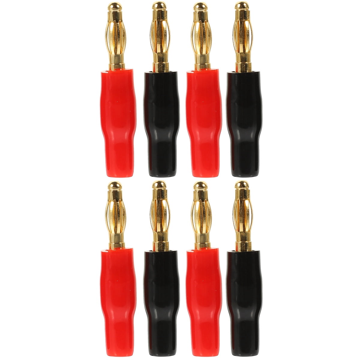 FRCOLOR 8 Pcs Banana Plugs Speaker Cable Connectors Plugs Gold Plated ...