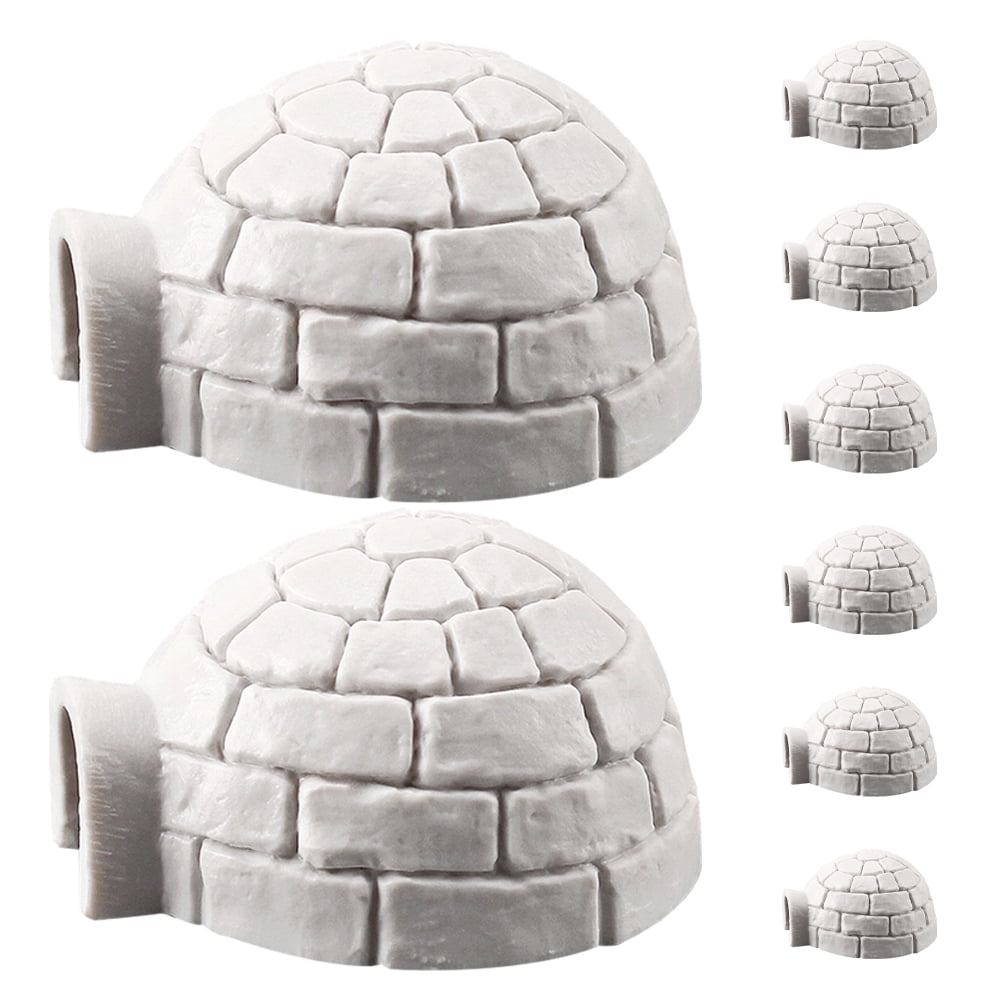 TAILTOSS Ice House Figures Resin White For Shopping Mall 8Pcs 1.50X1 ...