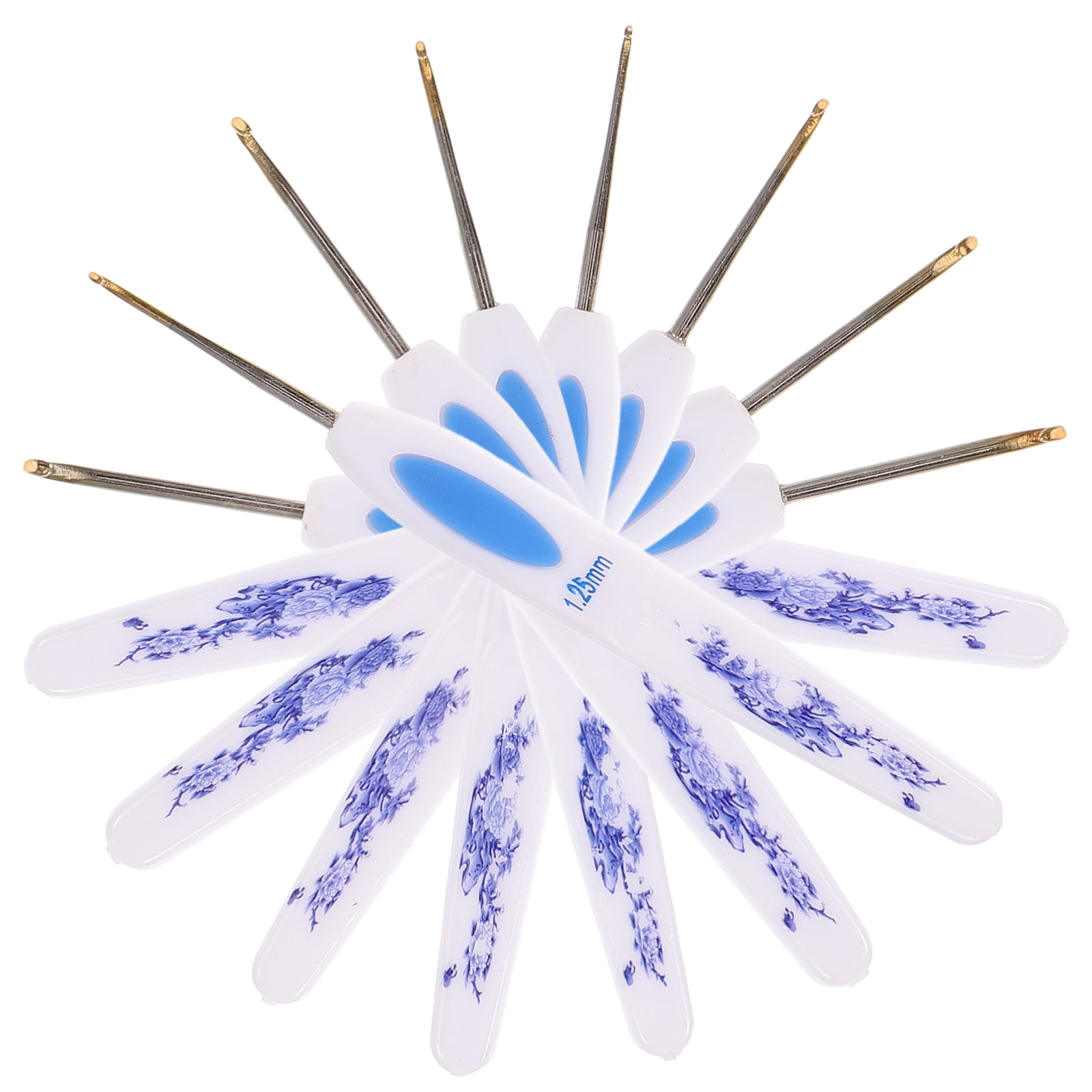 FRCOLOR 8 Pcs Needle Blue and White Porcelain Crochet Yarn Hooks ...
