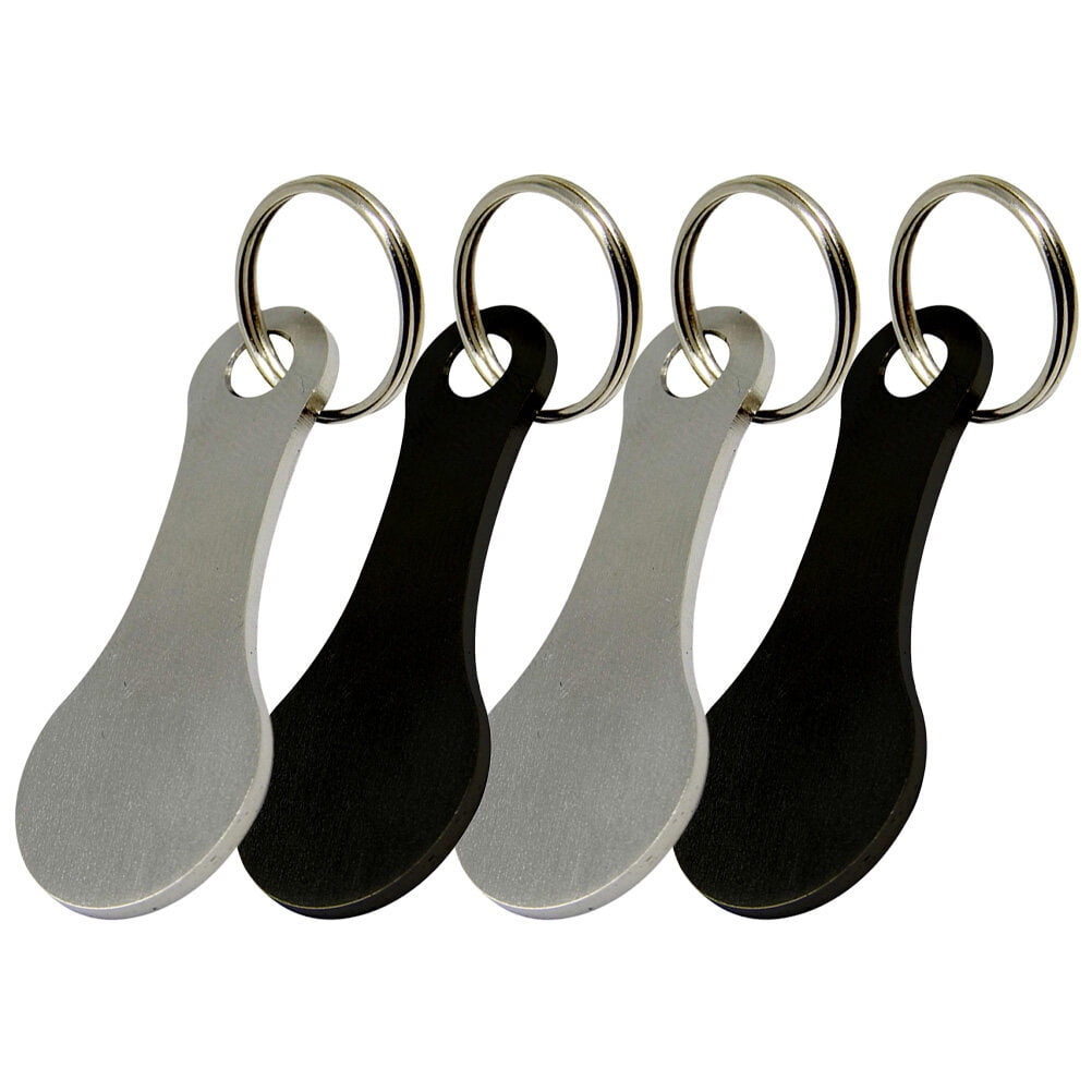 FRCOLOR 8 Pcs Shopping Trolley Token Key Ring Trolley Token Stainless ...