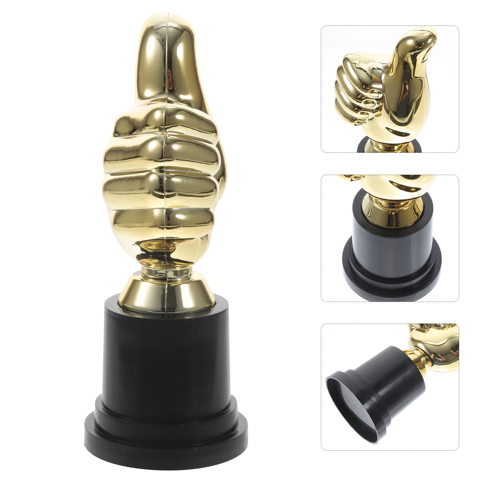 DECOMELODY Award Trophy Thumb Shaped Golden Plastic 8Pcs 5.1X2.0X2.0In ...
