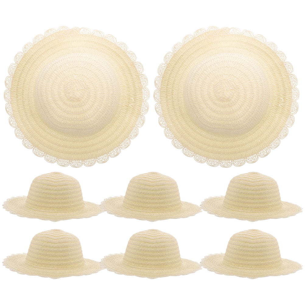 FRCOLOR 8 Pcs Unfinished Hat DIY Straw Hat Child 30X30X8CM - Walmart.com