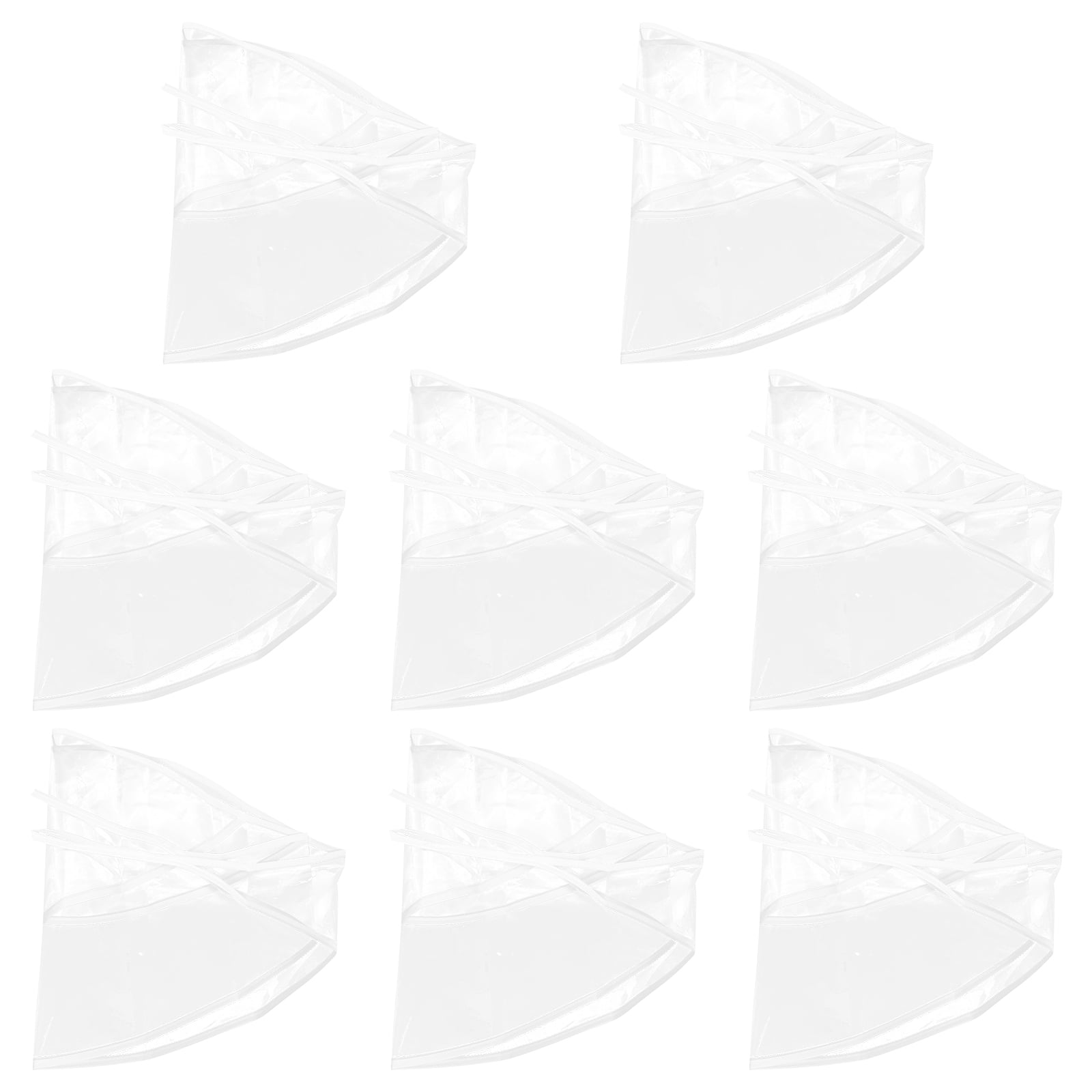 FRCOLOR 8 Pcs Waterproof Rain Bonnet Clear Plastic Rain Hat to Protect ...