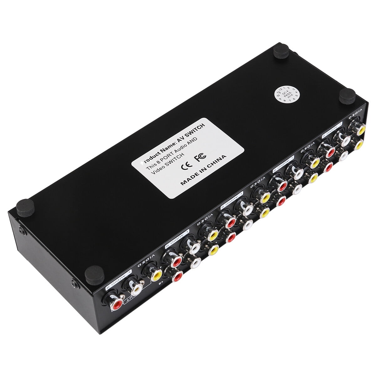 FRCOLOR 8 Ports Composite Video Audio 3 RCA AV 8 In 1 Out - Walmart.com
