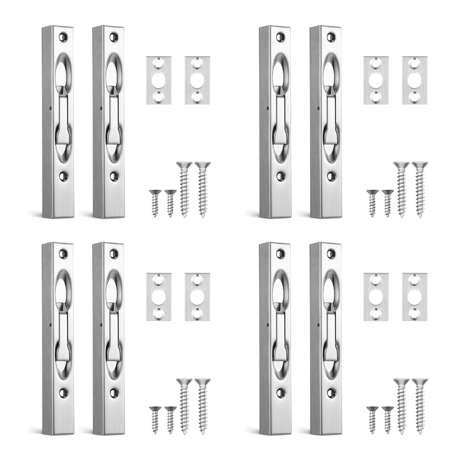 FRCOLOR 8 Sets Double Door Bolt Hidden Slide Flush Bolt Security Door ...