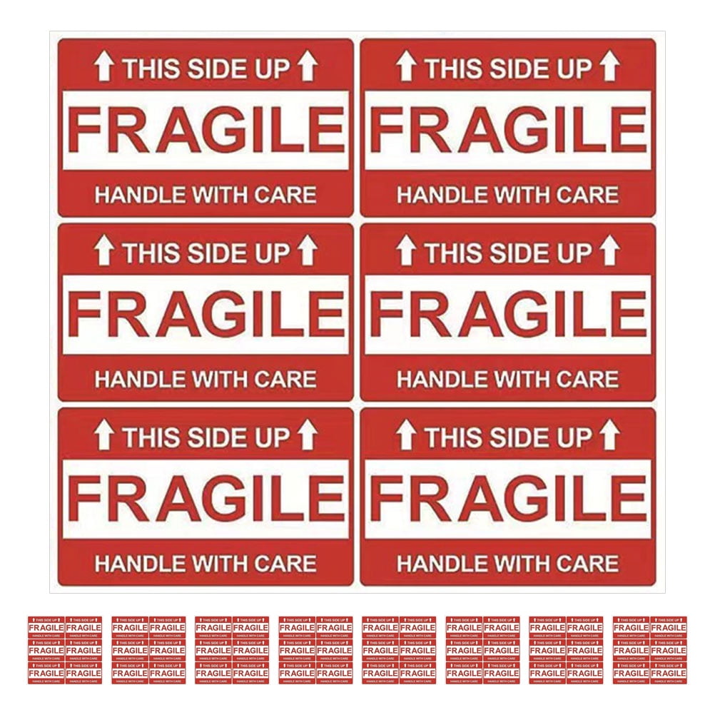 FRCOLOR 8 Sheets Fragile Stickers for Shipping Boxes Silent Packaging ...