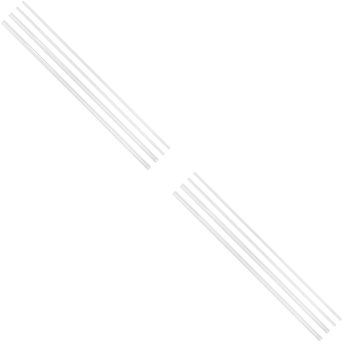 FRCOLOR 8 pcs Clear Round Tubes Transparent Tubing Hard Unbreakable ...