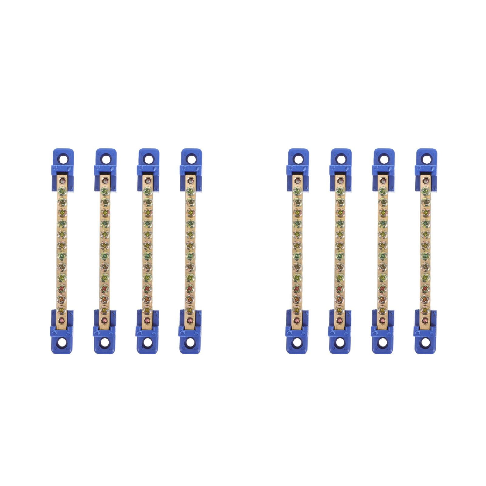 FRCOLOR 8 pcs Copper Ground Bar Terminal Block With Base For Electrical ...