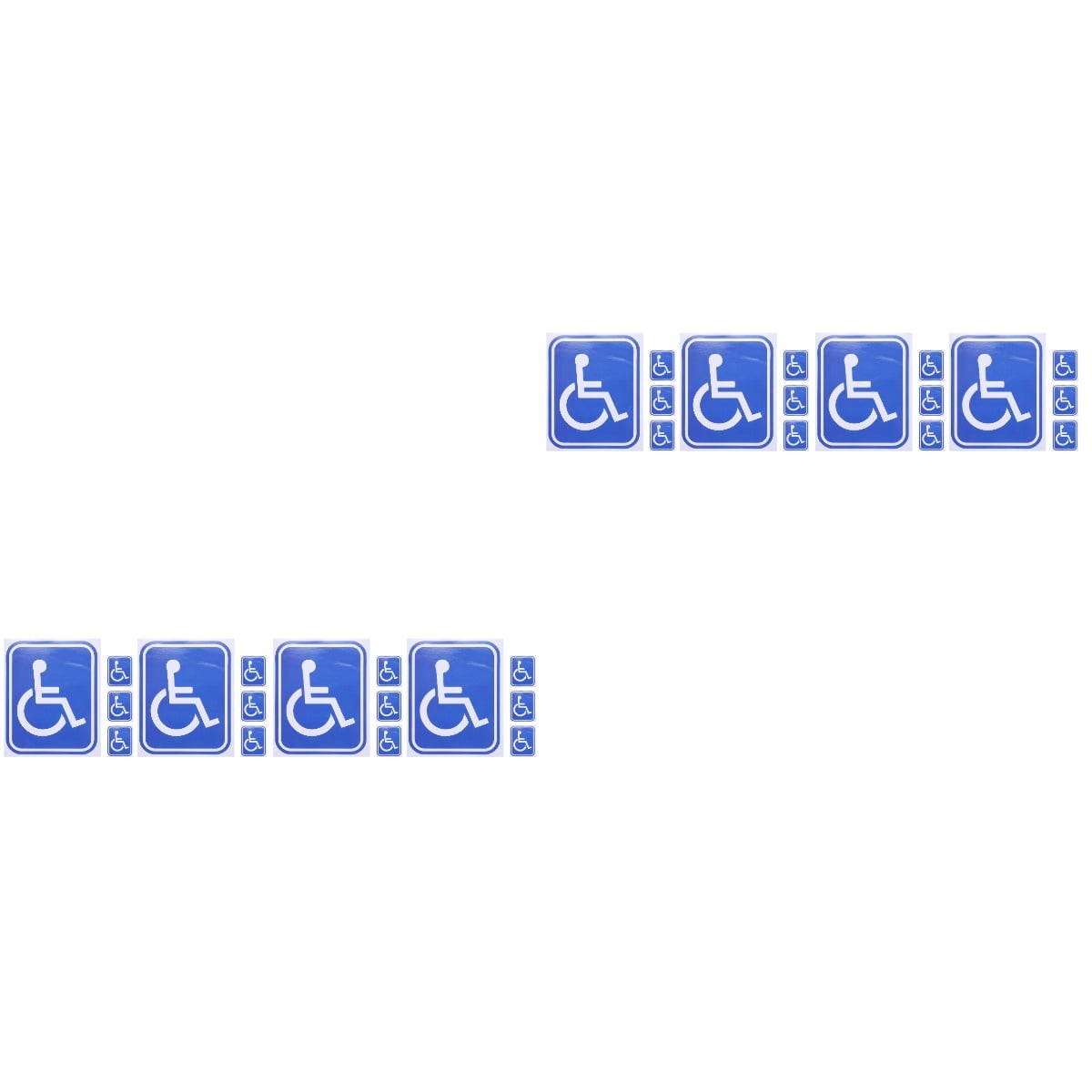 FRCOLOR 8 pcs Self-adhesive Disabled Wheelchair Sign Decal Disabled ...