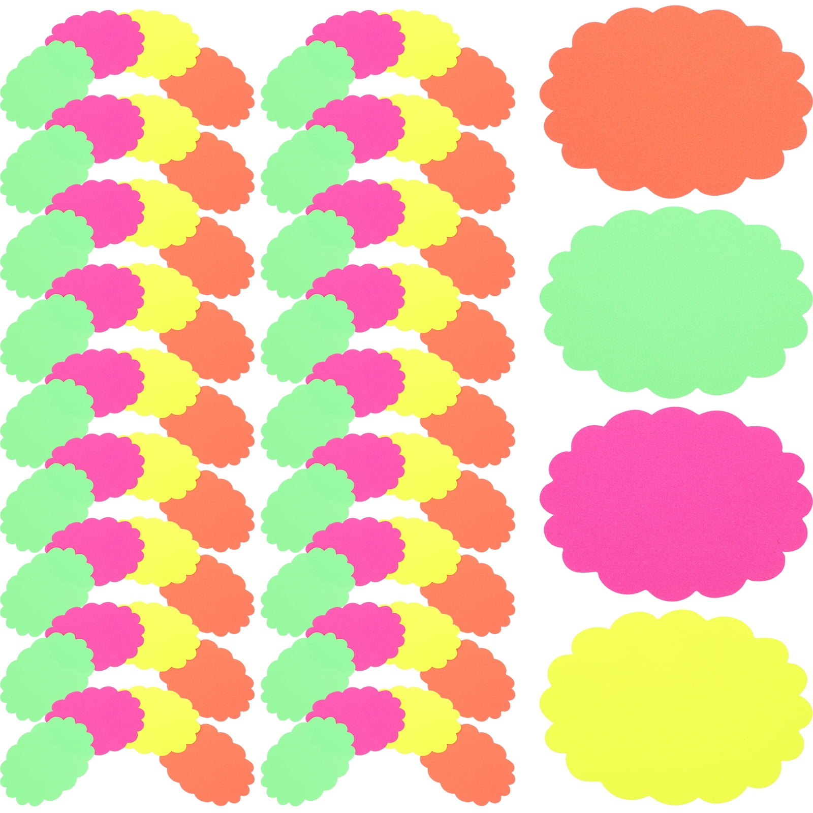 FRCOLOR 80 Pcs Bulletin Board Name Cutouts Colored Construction Paper ...