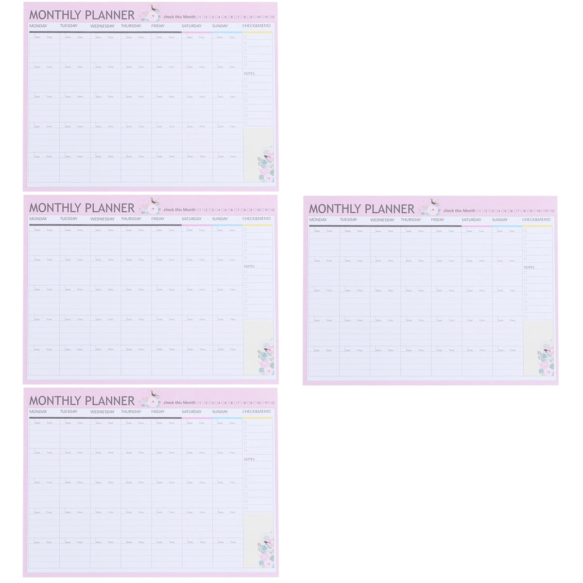 FRCOLOR 80 Sheets Monthly Planner Calendar Schedule Organizer Agenda ...