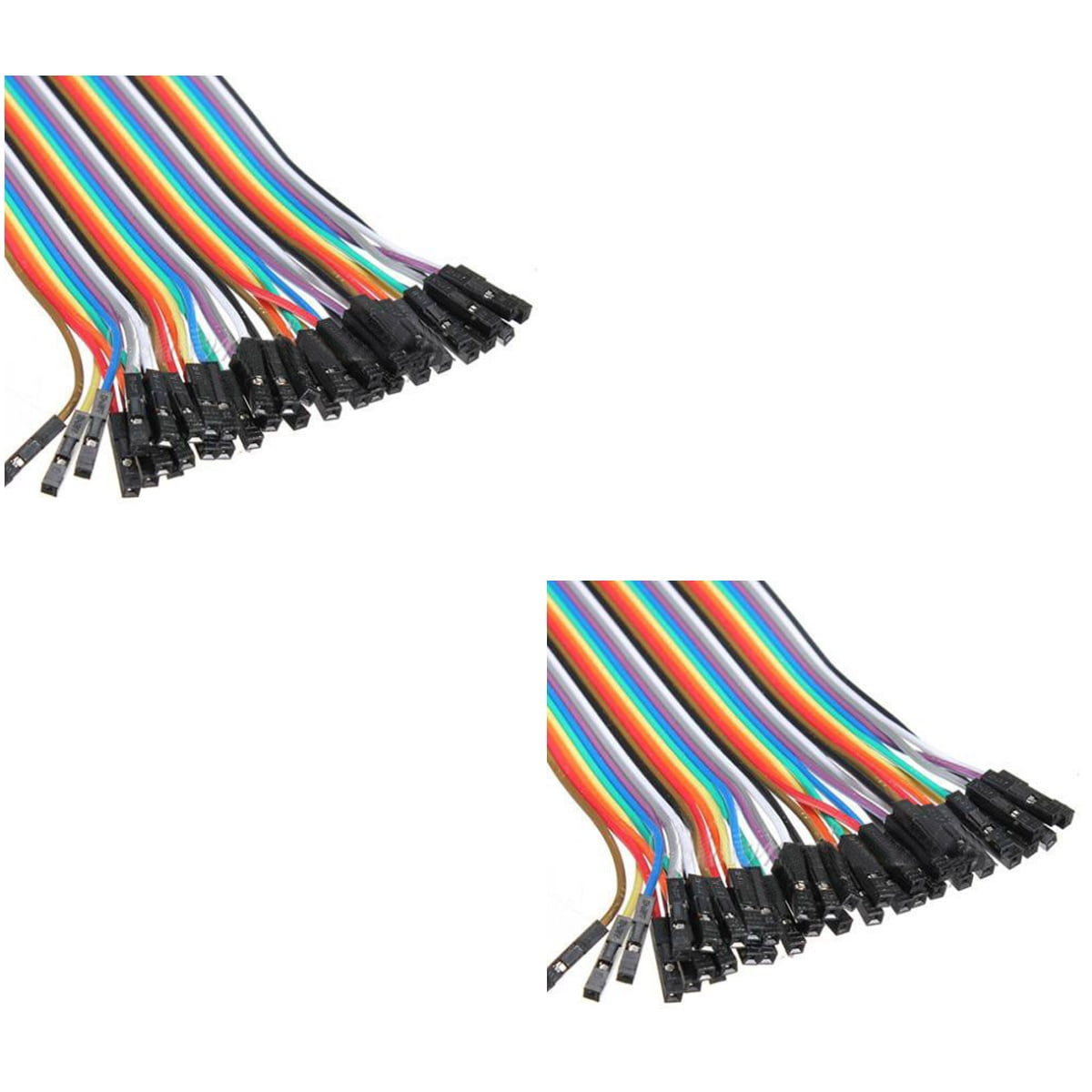 FRCOLOR 80 pcs 10cm 2.54mm Female to Female Color Jumper Wires Cables ...