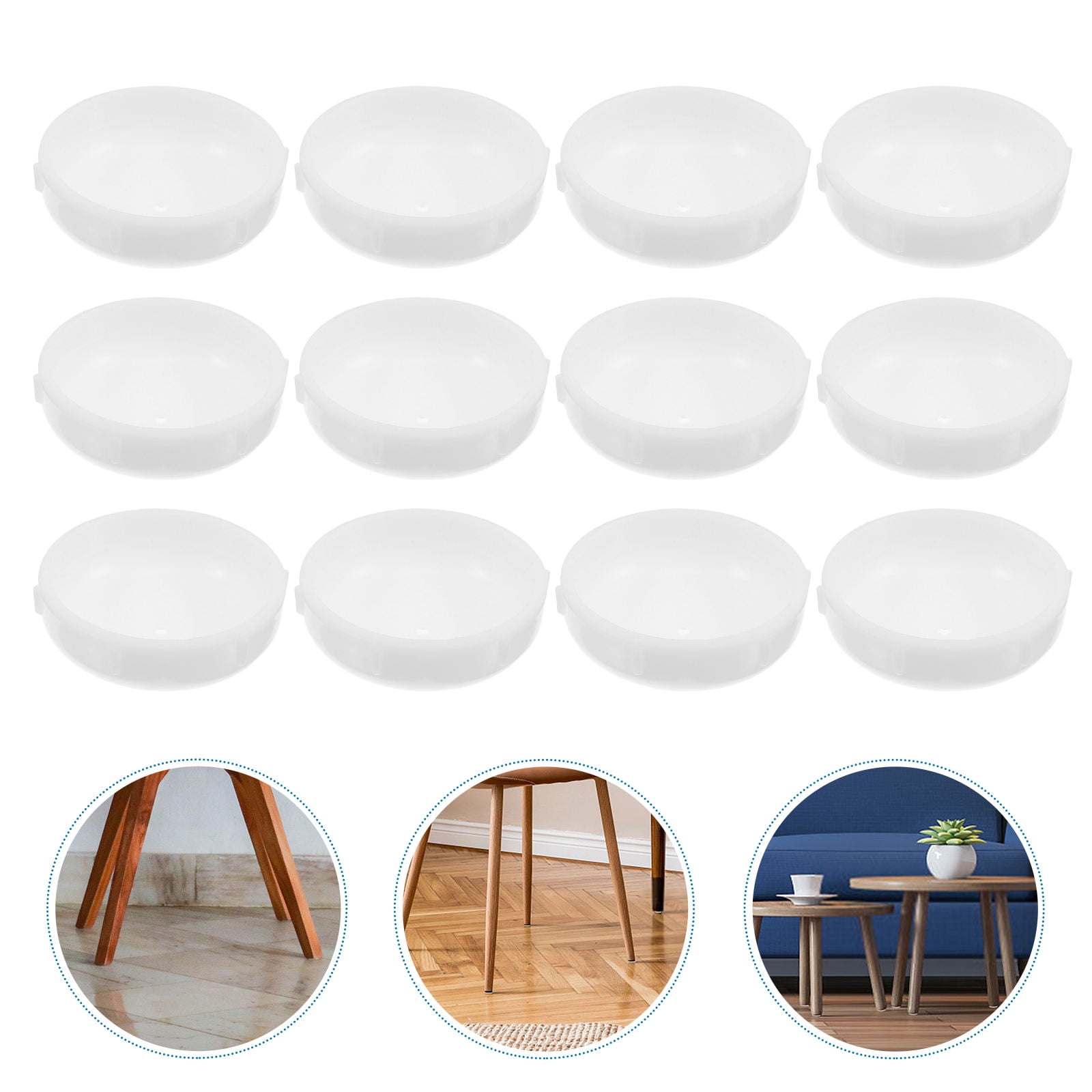 FRCOLOR 80pcs Furniture Leg Caps Plastic Chair Feet Protectors Easy ...