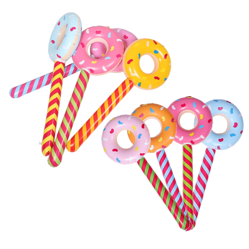 FRCOLOR 8PCS Children Donut Inflatable Lollipop Stick Candy Themed ...