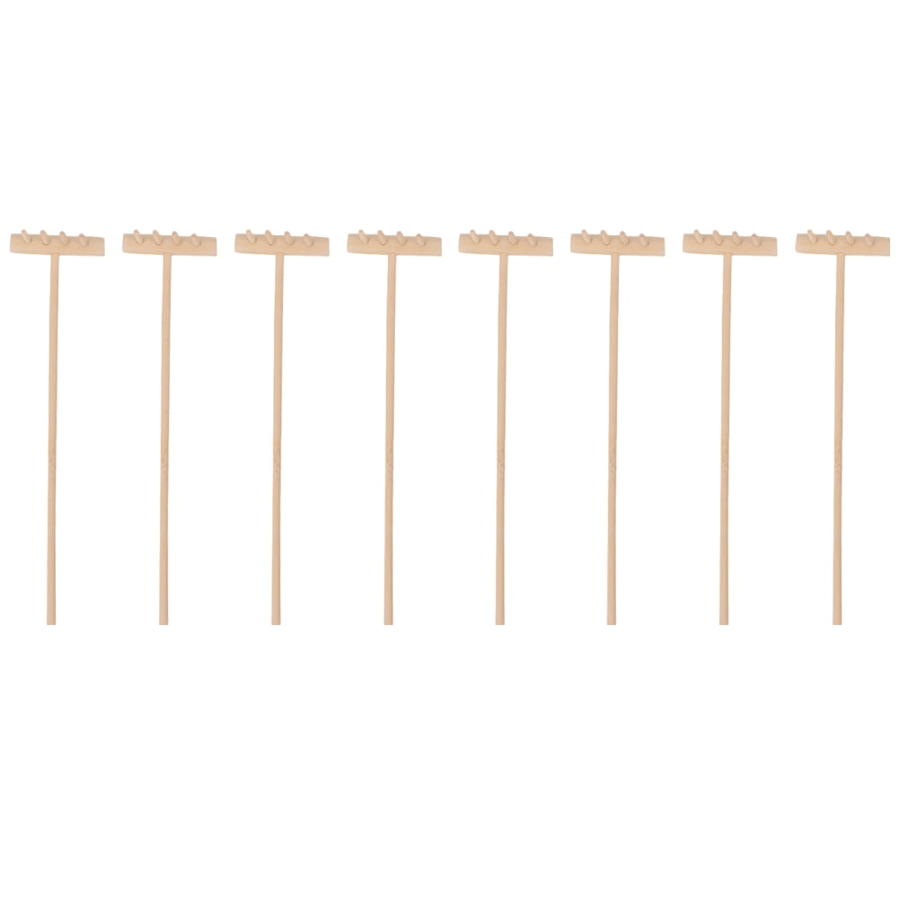 KAKOWELY Beige Mini Bamboo Rake 8Pcs For Zen Garden Tools Indoor Decor ...