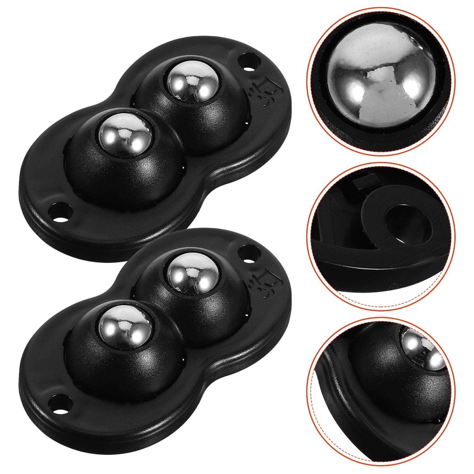 FRCOLOR 8pcs Adhesive Universal Wheel Moving Ball Double Ball Bearing ...