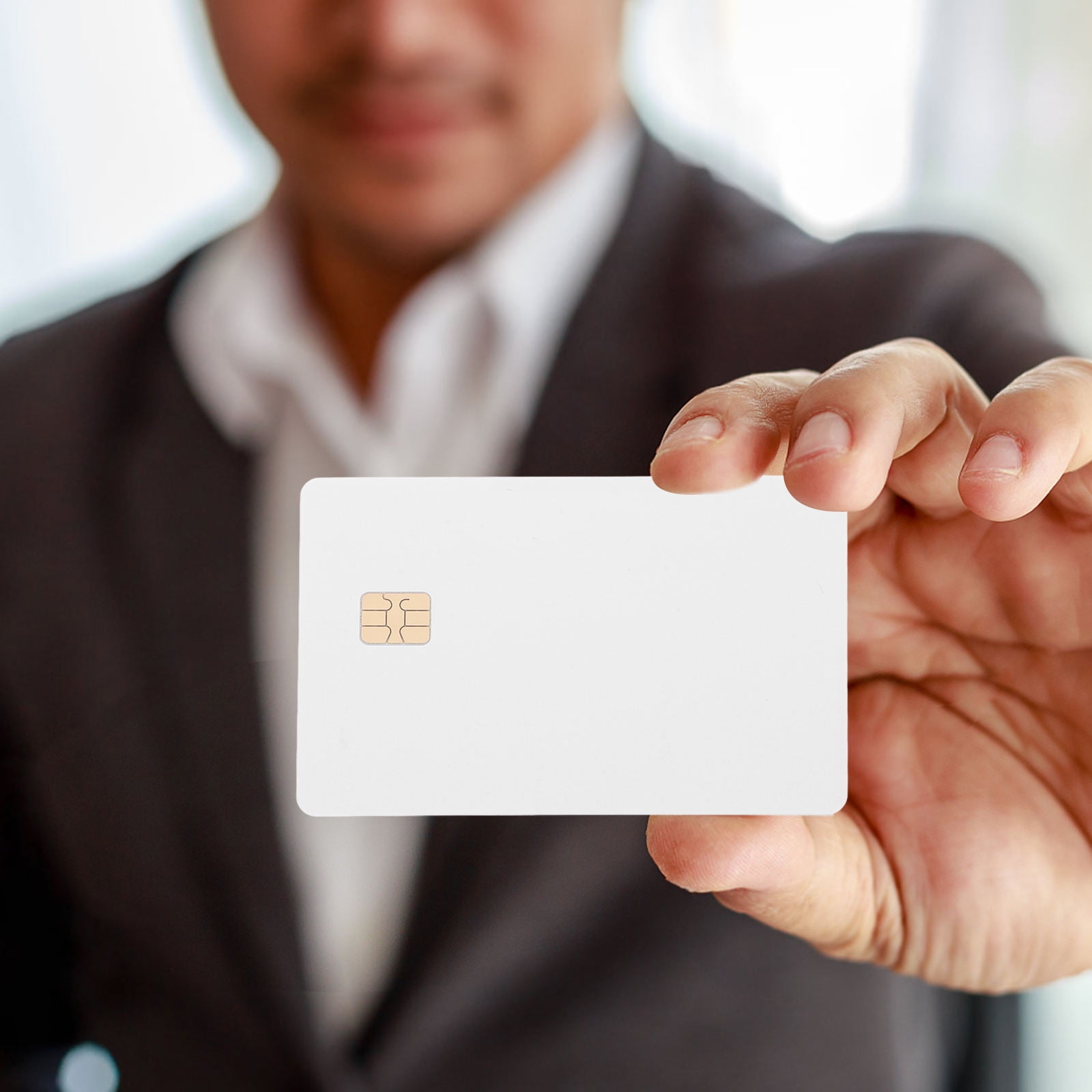 FRCOLOR 8pcs Blank PVC Cards for ID Badge White Plastic IC Cards Chip ...