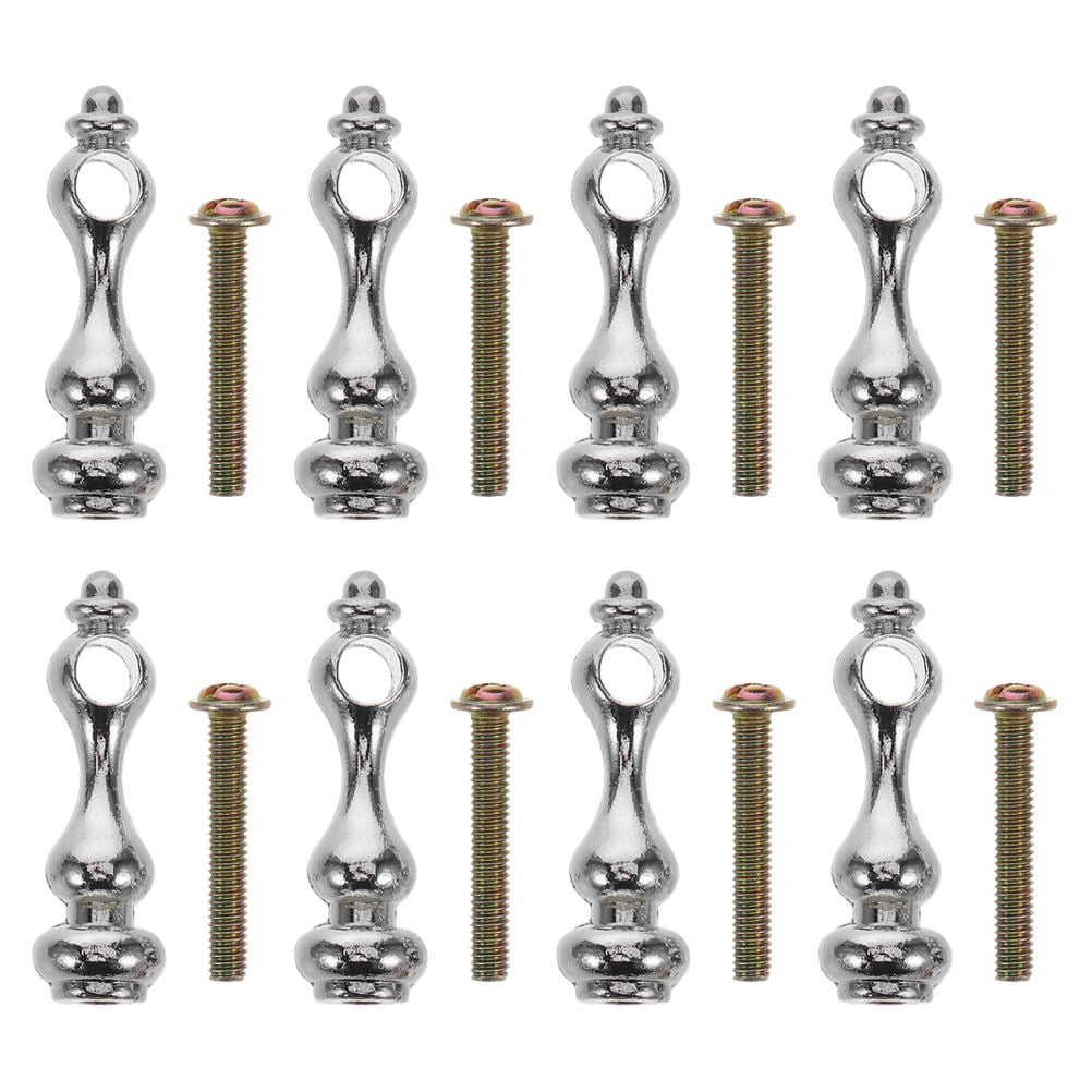 FRCOLOR 8pcs Gallery Spindles Pole Connectors Metal Spindles Glass ...