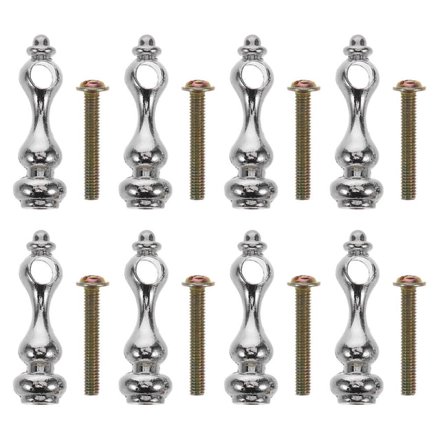FRCOLOR 8pcs Gallery Spindles Pole Connectors Metal Spindles Glass ...