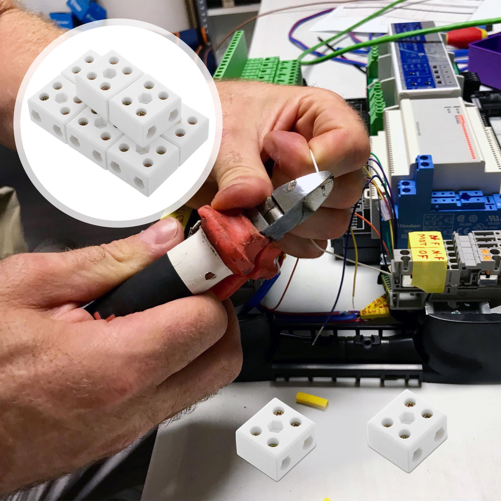 FRCOLOR 8pcs High Temp Wire Connectors 30A 2 Way Electric Wire ...