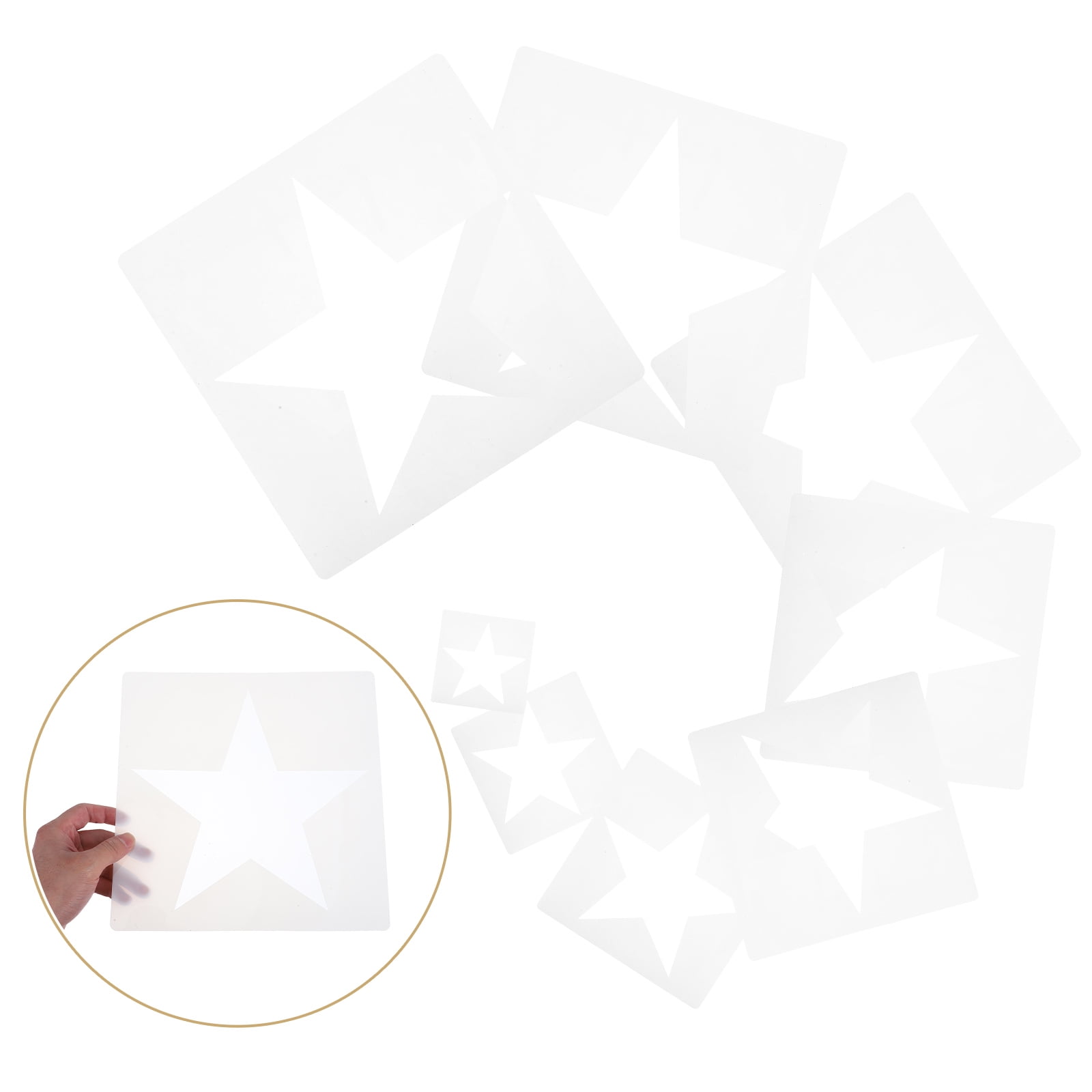 FRCOLOR 8pcs Large Star Stencils Different Sizes Star Template For ...