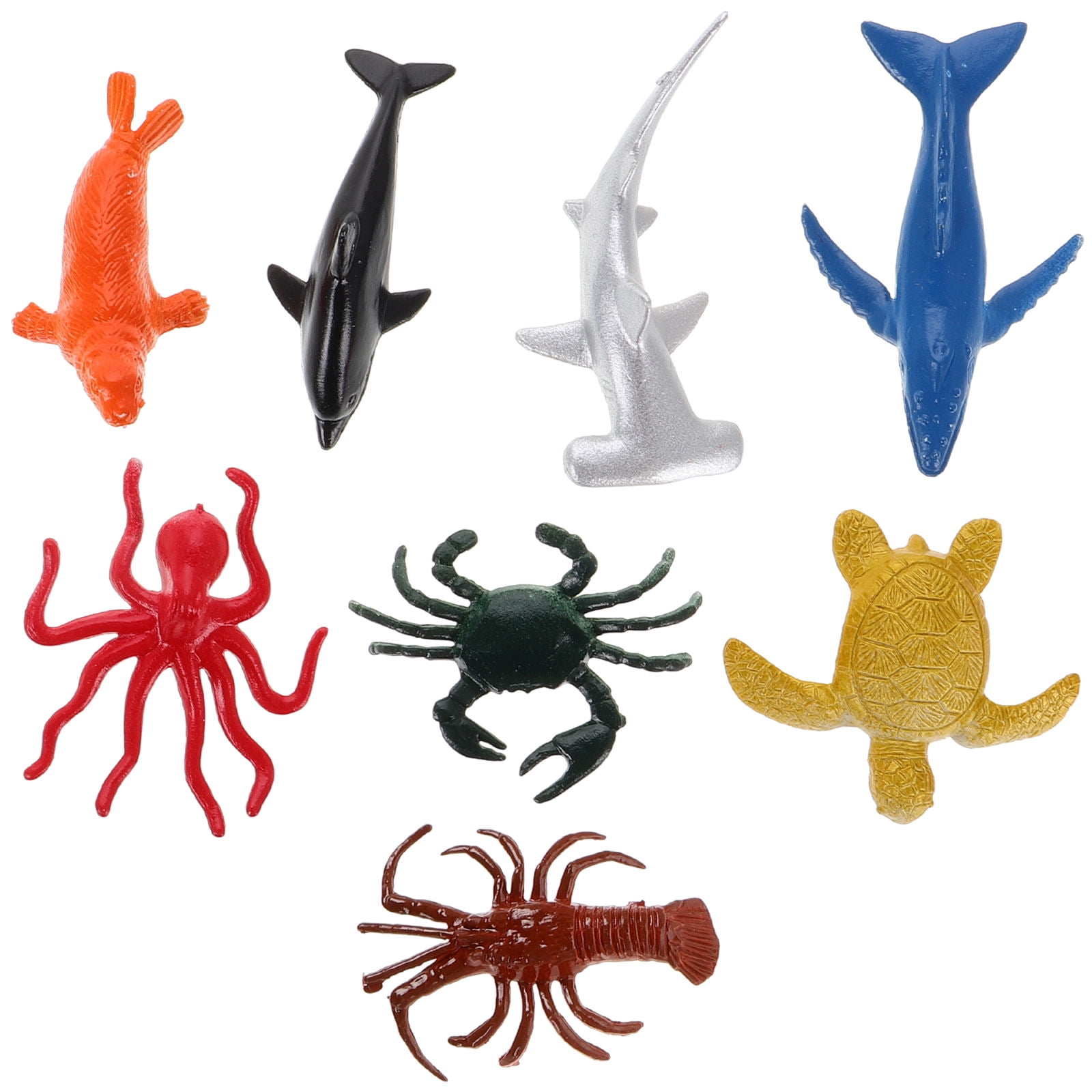 FRCOLOR 8pcs Mini Sea Animals Figures Ocean Animals Small Animal Toys ...