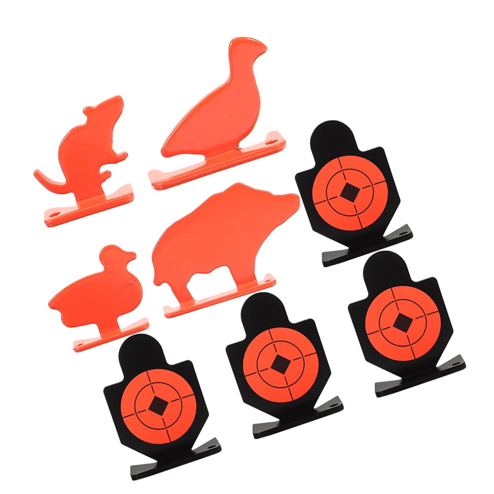 FRCOLOR 8pcs Steel Target For Thick Animal Shapes Reset Target Orange ...