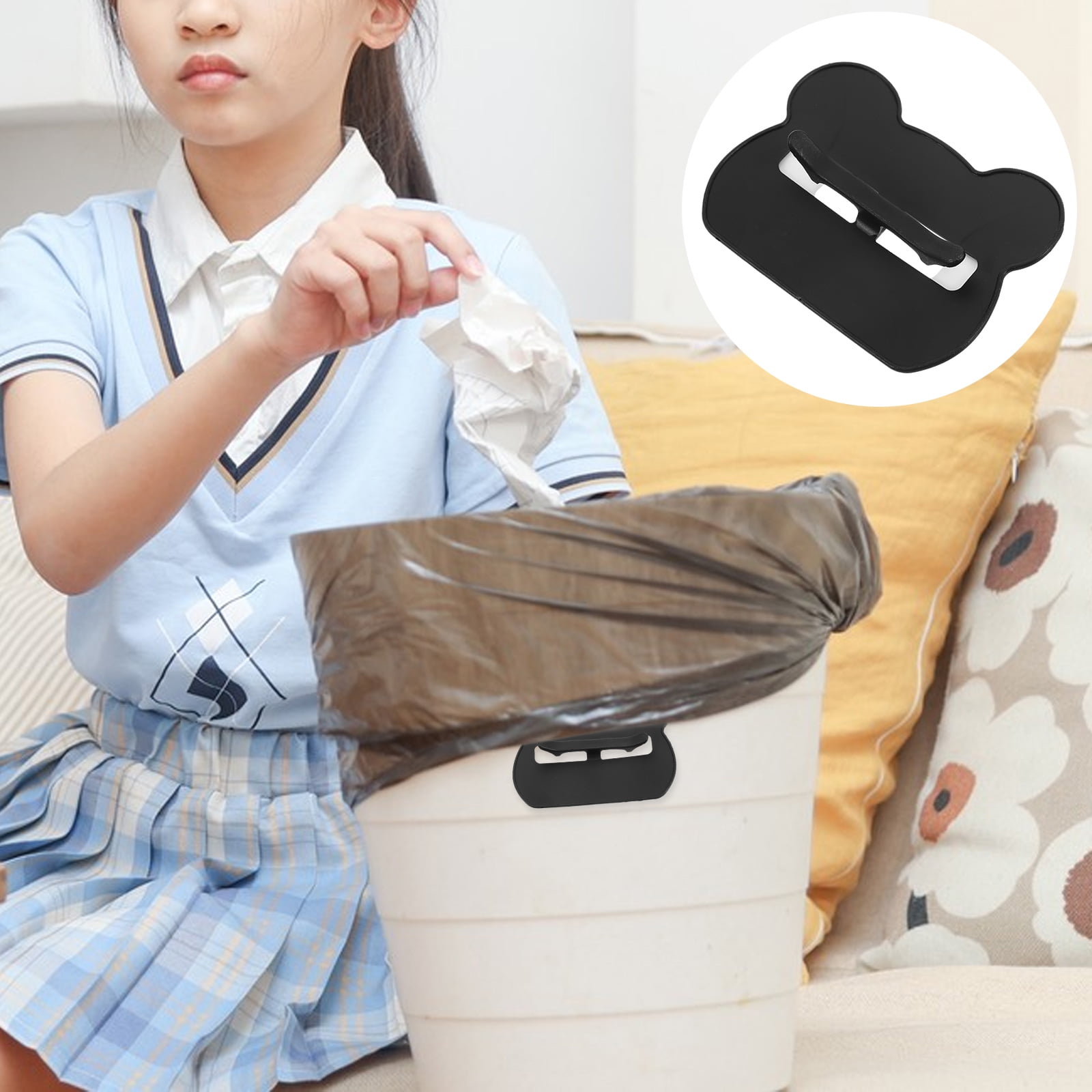 FRCOLOR 8pcs Waste Basket Clips Trash Bags Clamp Holder Rubbish Bag ...